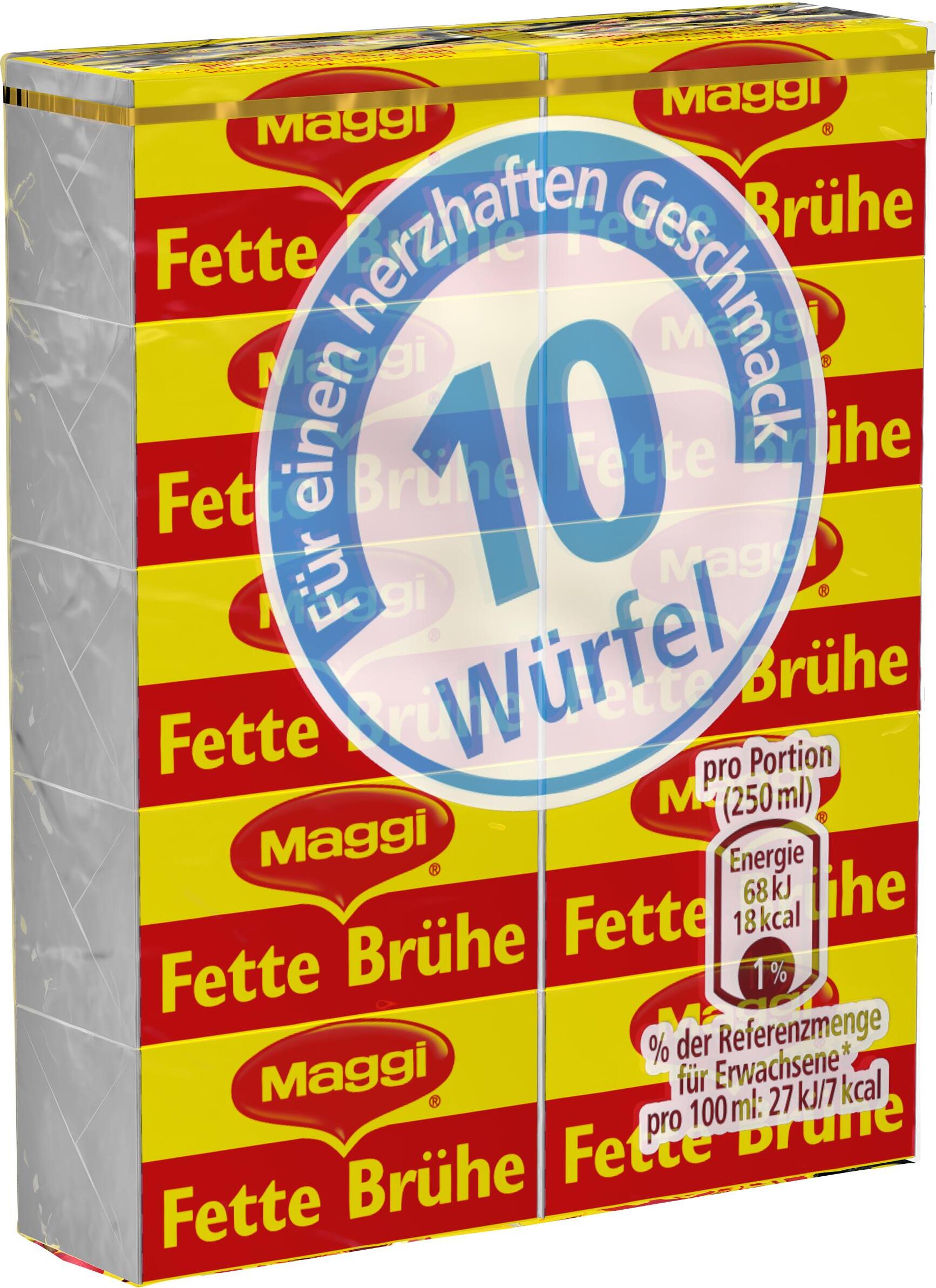 MAGGI - Brühwürfel - Fette Brühe - 10x 10 Würfel á 10g