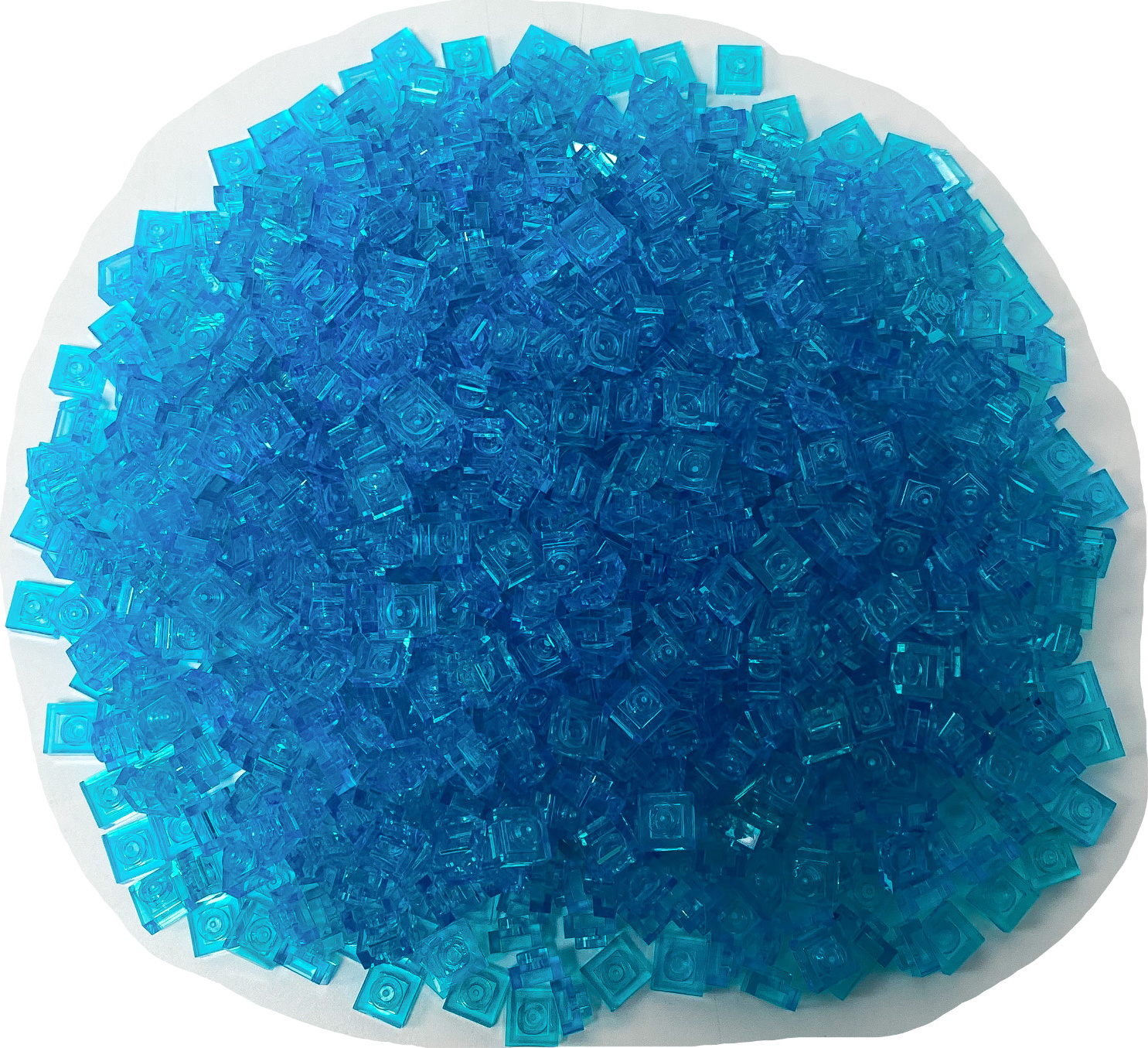 LEGO® 1x1 Plaques Transparent Bleu clair 250x - 3024