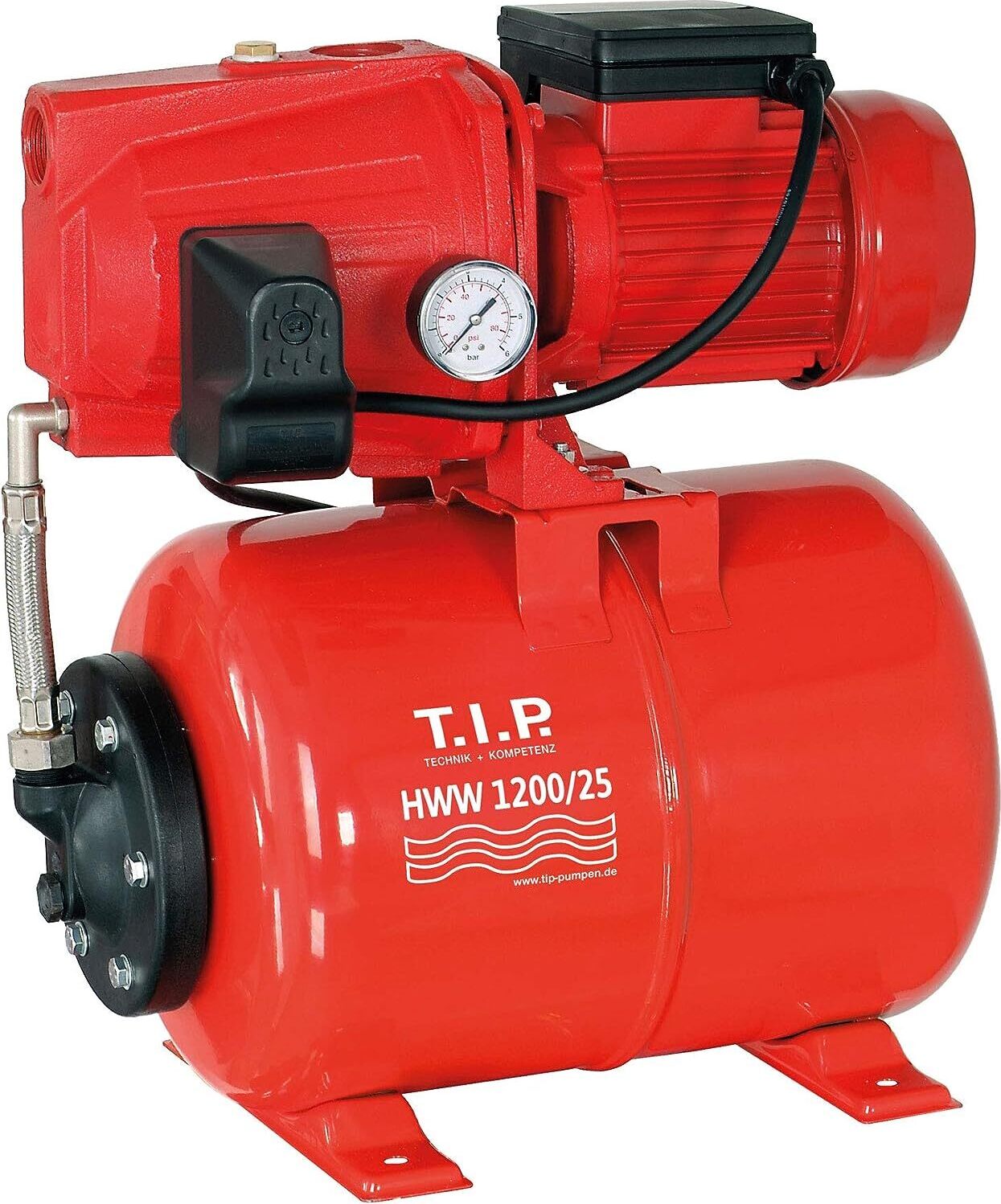 TIP HWW 1200/25, 1200 W, AC, 4300 l/h, Černá, Červená