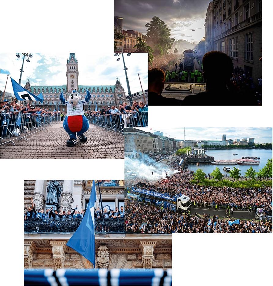 HSV Fanartikel HSV Poster 4er-Set Aufstieg 24/25 Stadt ohne