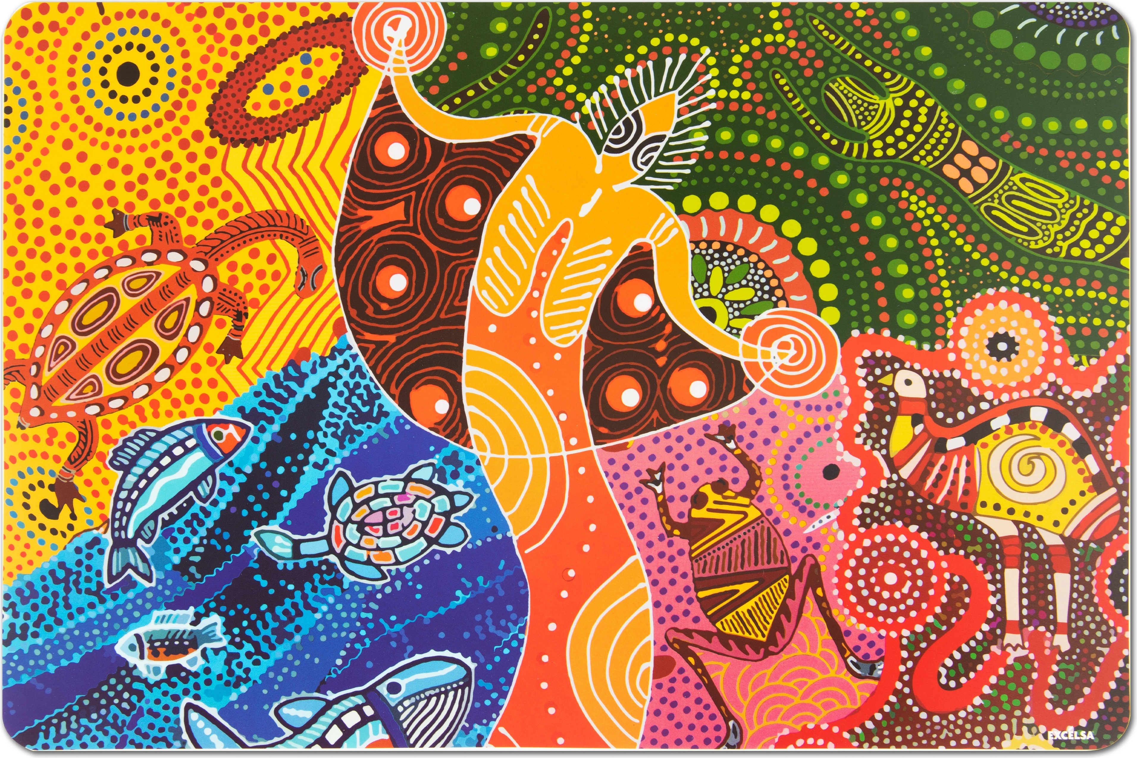 Excelsa Set de 6 Sets de table Aboriginal plastique