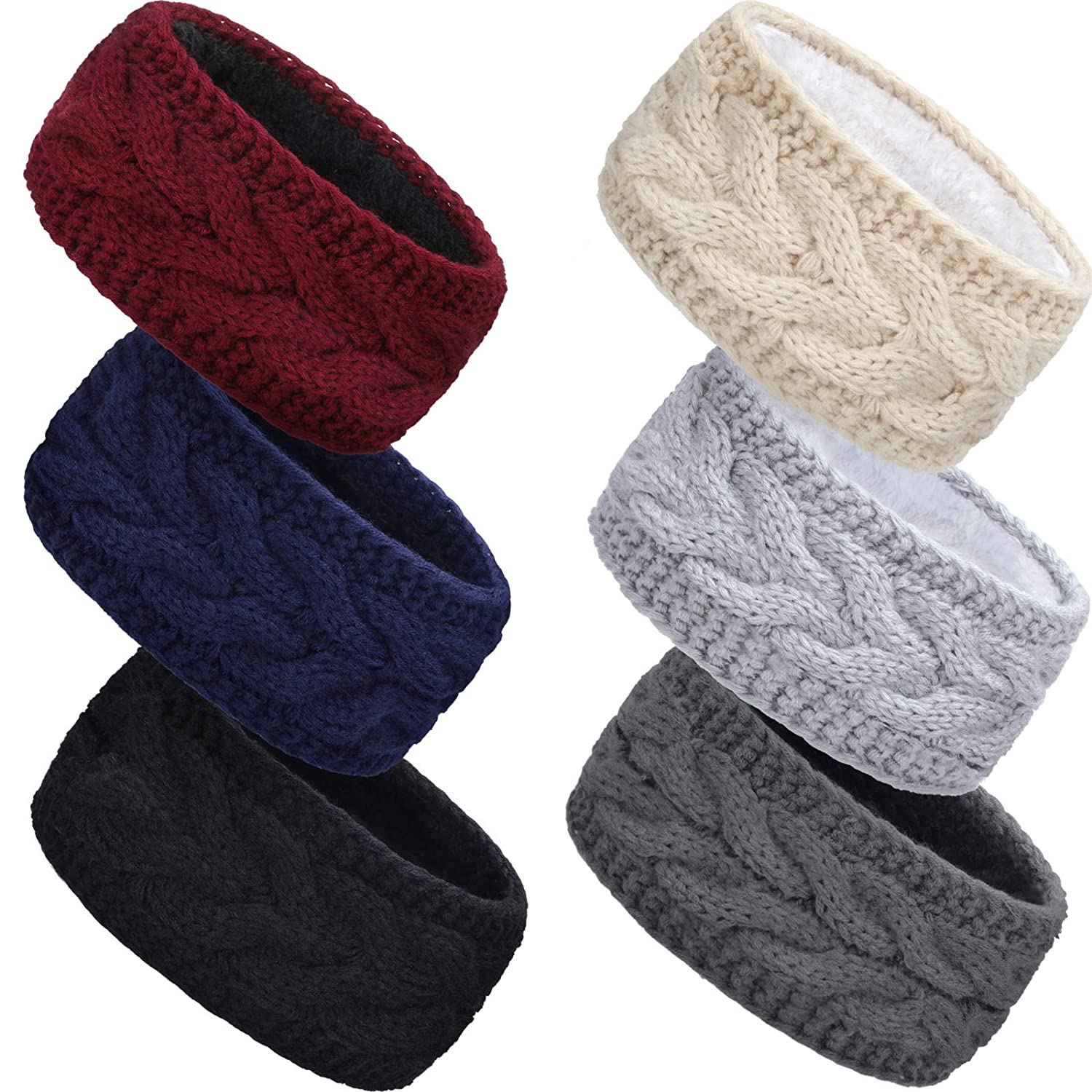 6, Teile, Winter, Kabel, Strick, Stirnband, | Kaufland.de