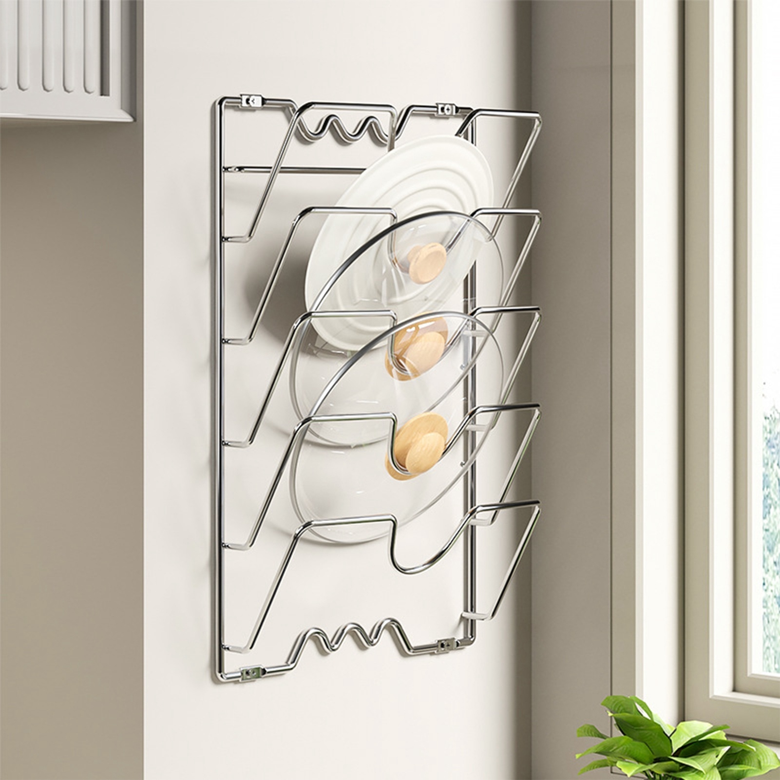 Küchenschrank Organizer Topfdeckelhalter Für Wandmontage - 3 Schlitze ...