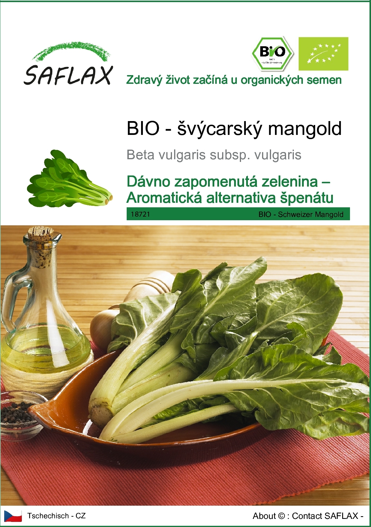 SAFLAX - BIO - švýcarský mangold - Beta vulgaris subsp.