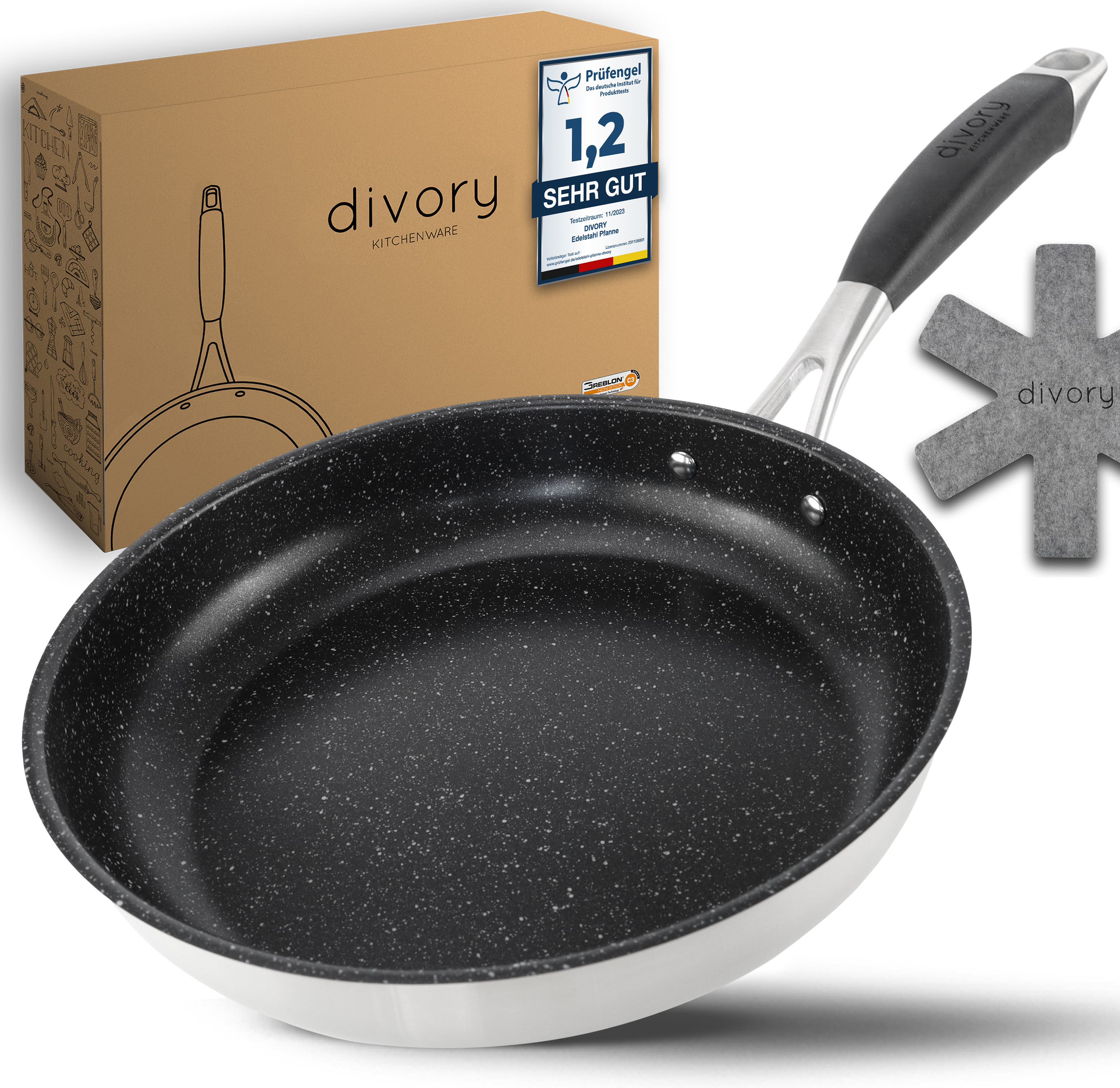 DIVORY Edelstahl Pfanne 28 cm Induktion I | Kaufland.de
