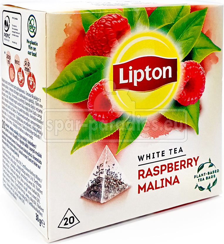 Lipton White Tea Raspberry Dream, balení 20 x 12 ks