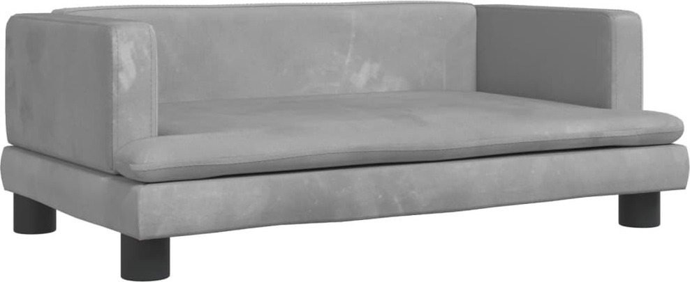 vidaXL Hundebett Hellgrau 80x45x30 cm Samt | Kaufland.de