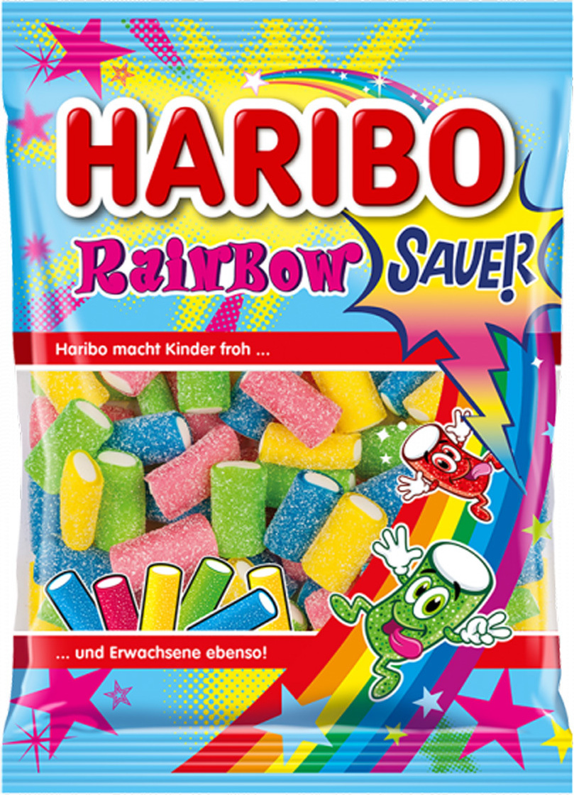 Haribo Rainbow Fizz Gummibärchen Weingummi Fruchtgummi