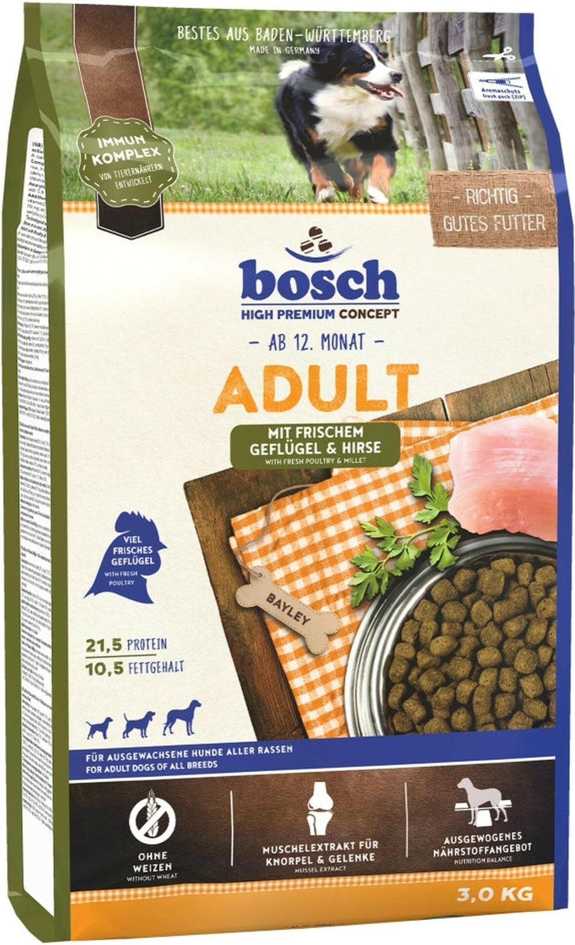 Bosch 3kg Adult Pollo & Miglio Cibo secco per cani