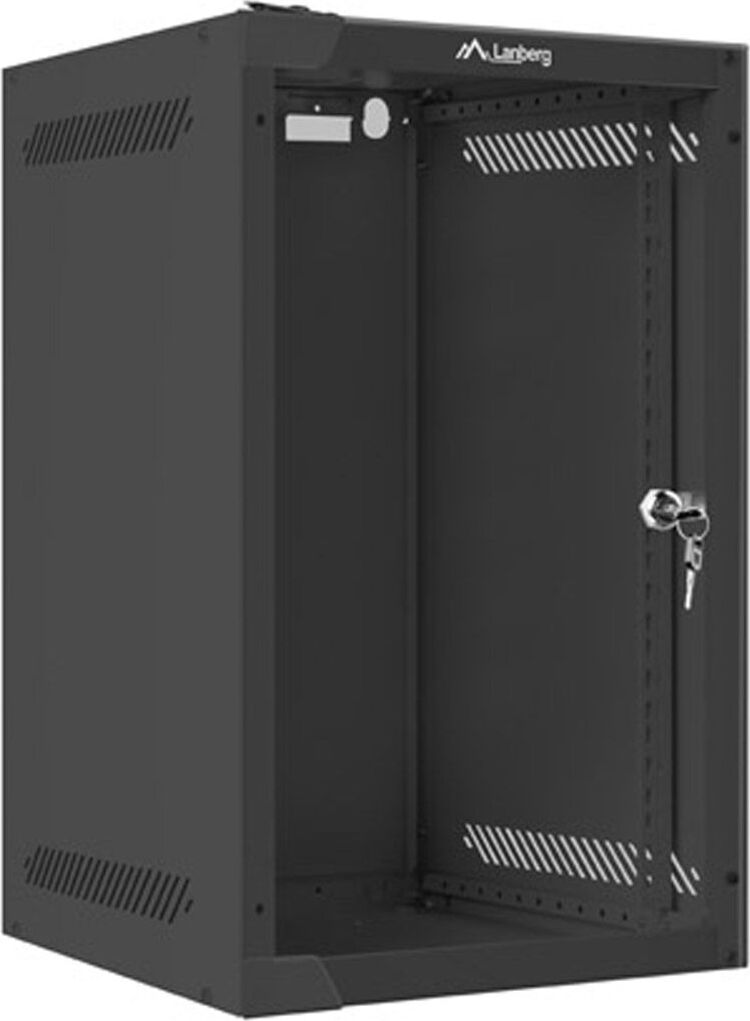 Lanberg Rack Wandschrank 10" 9U/280X310 Glastür schwarz
