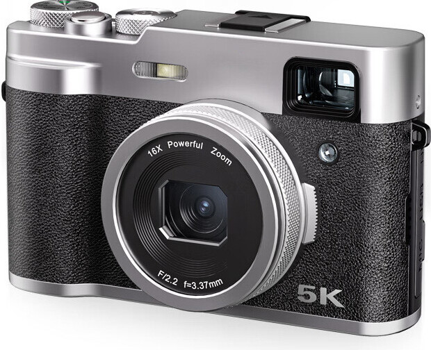 INF 5K-Digitalkamera mit Front- und Rückkamera, Sucher,