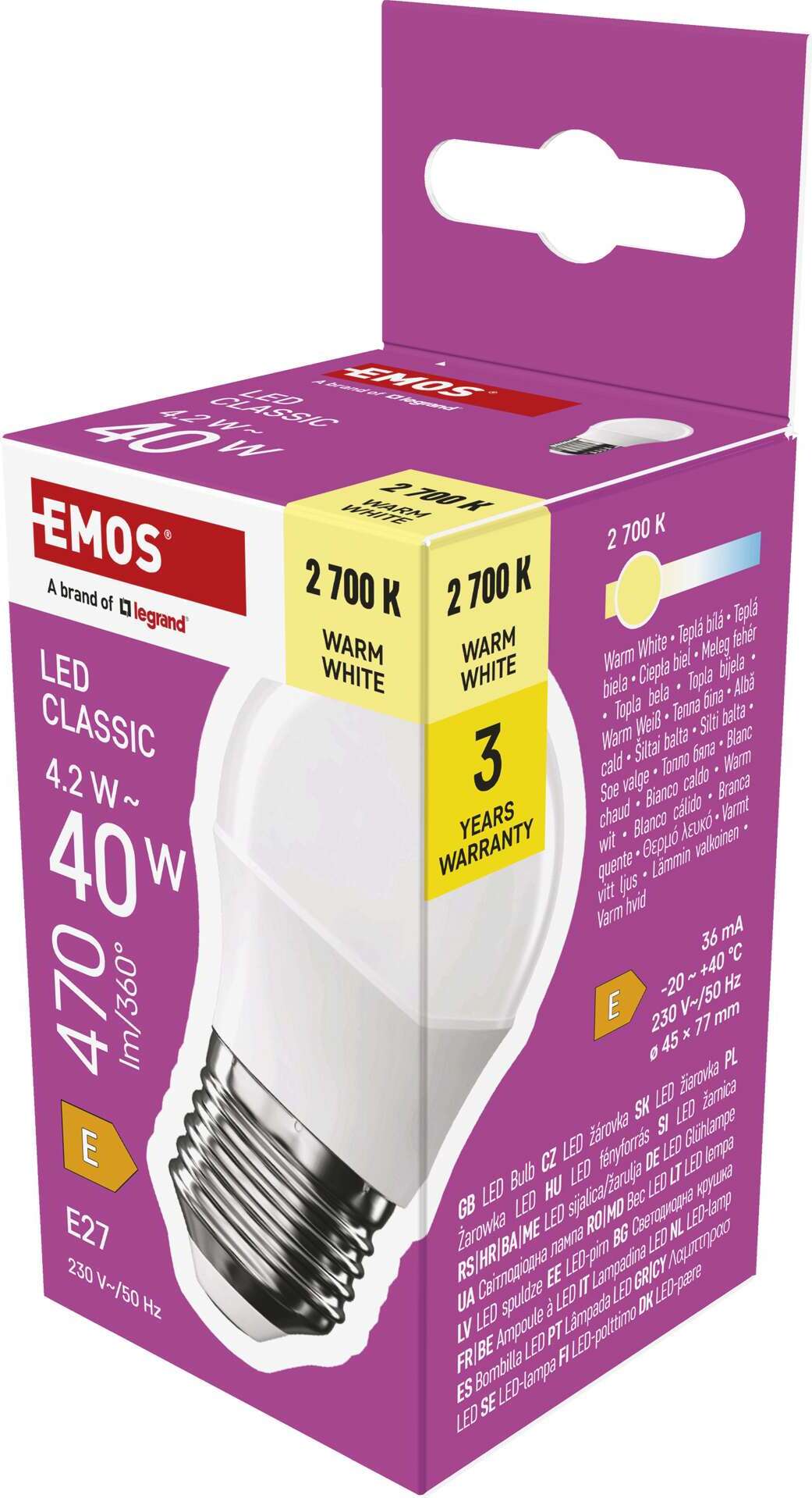 EMOS LED žiarovka Mini Globe, 4,2 W náhrada | Kaufland.sk
