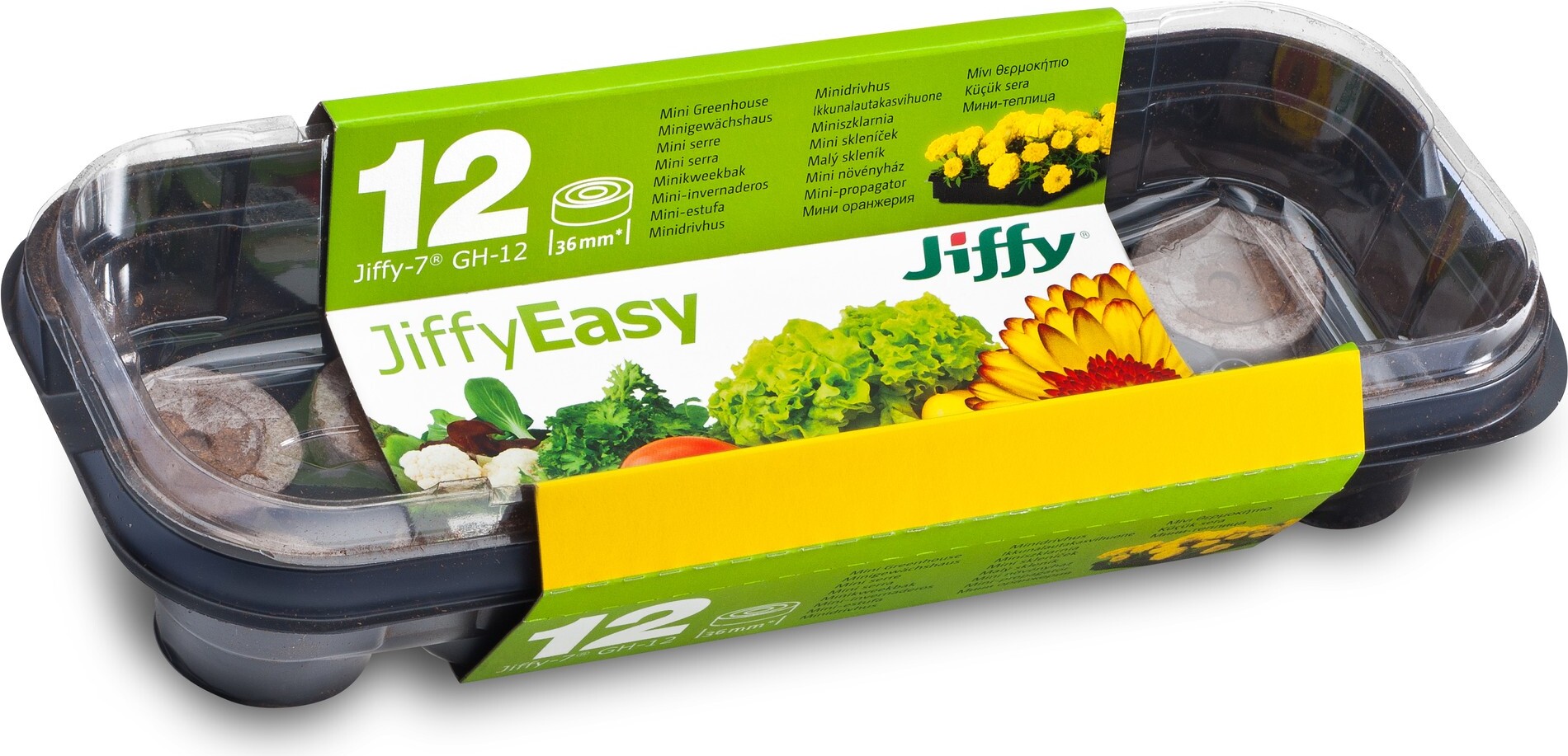 Mini kvetináč GH-12 + 12 rašelinových tabliet Jiffy-7®, 27