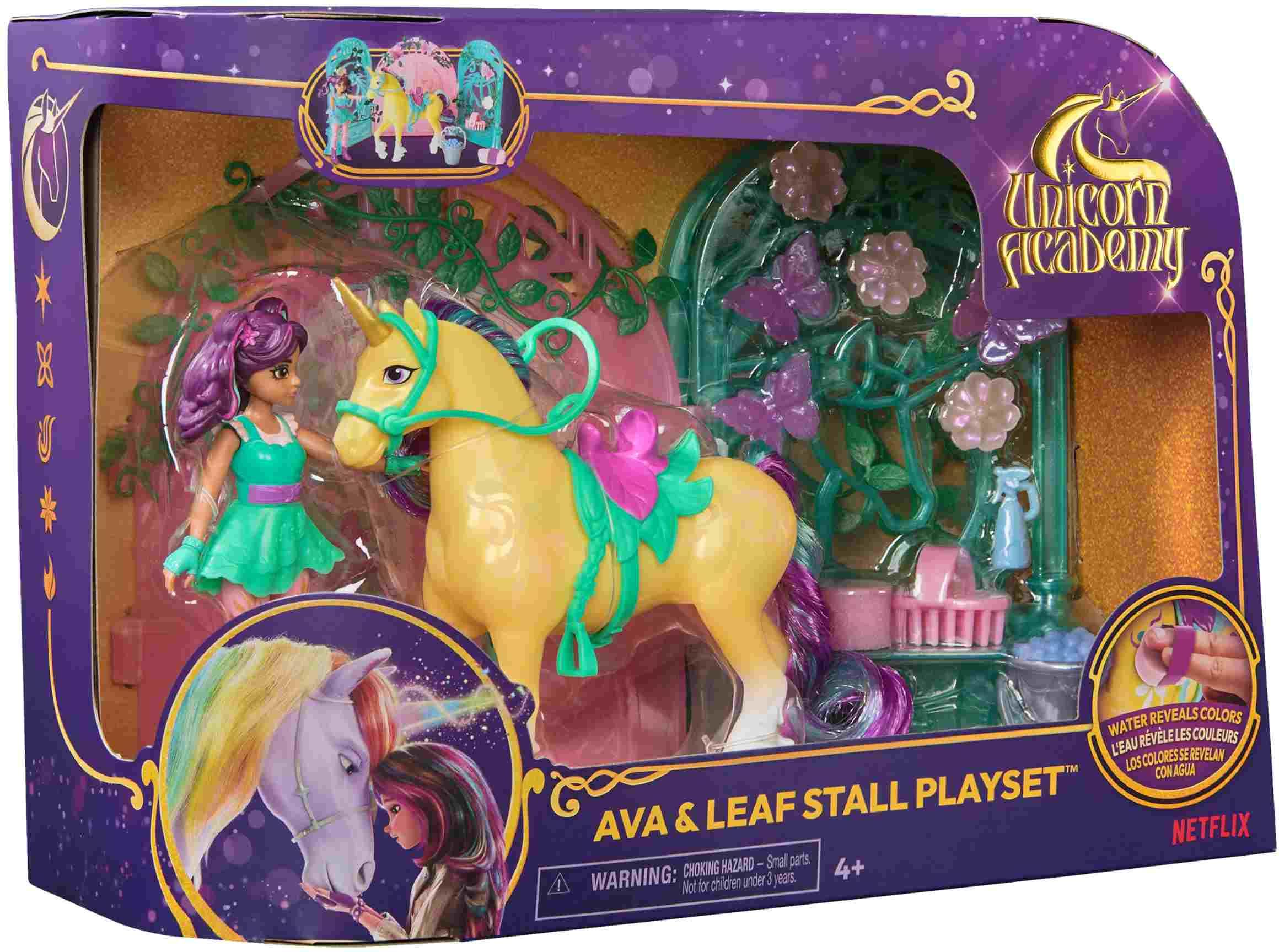 Spin Master Unicorn Academy - Small Doll Ava & Leaf Stall