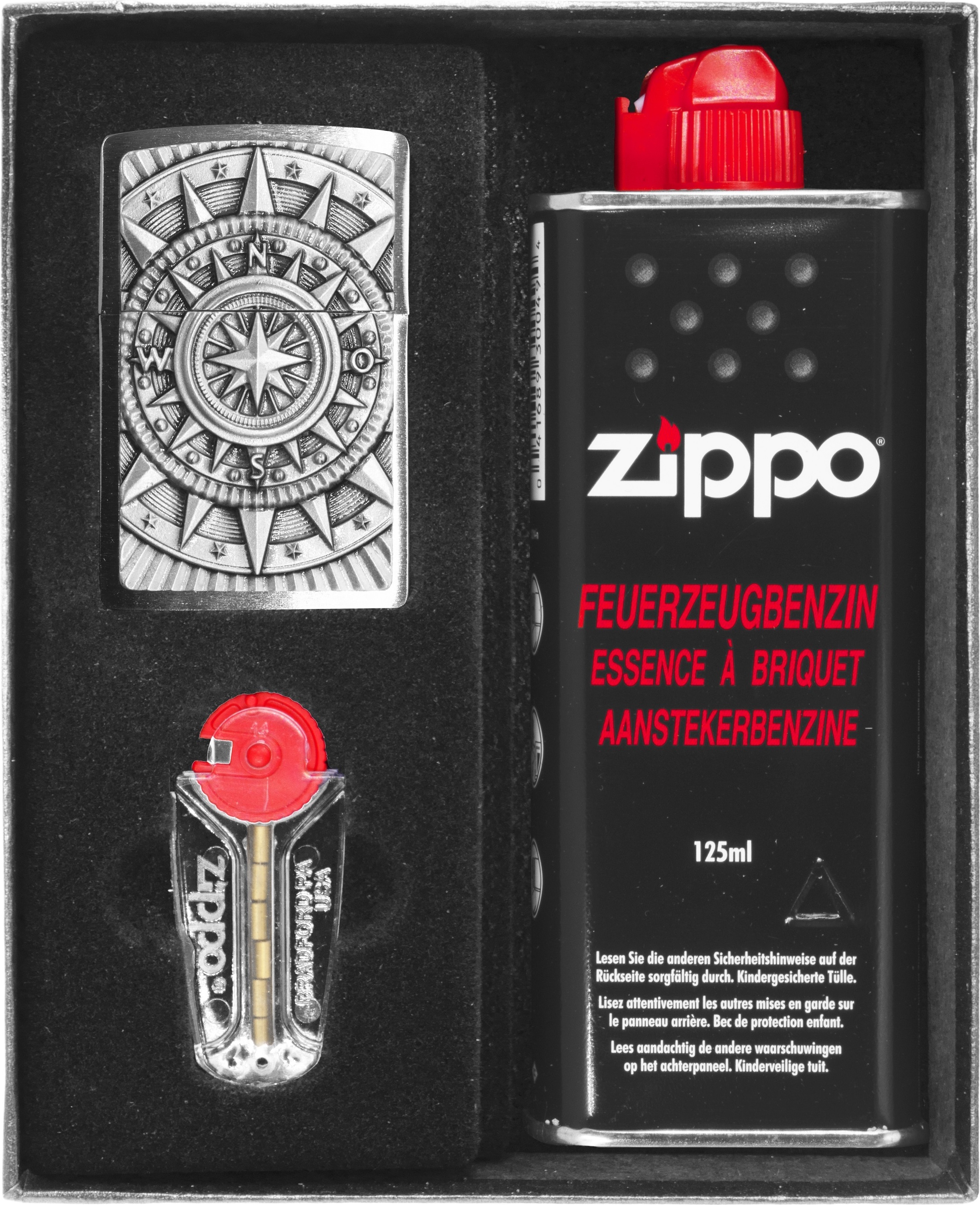 Feuerzeug-Set ZIPPO COMPASS EMBLEM Geschenk | Kaufland.de