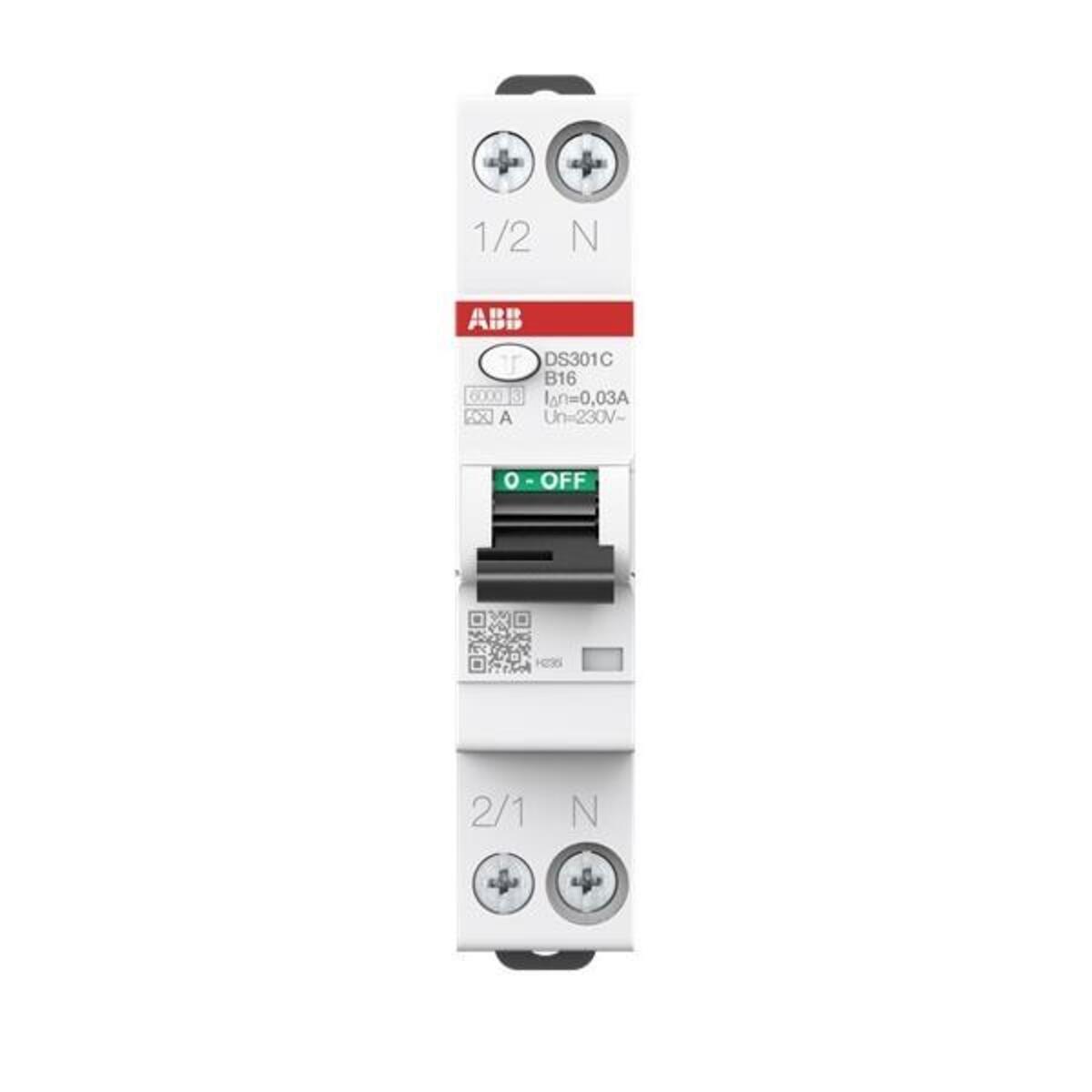 ABB RCD DS301C B16 A30 - 1P+N 6kA 30mA Typ A | Kaufland.pl