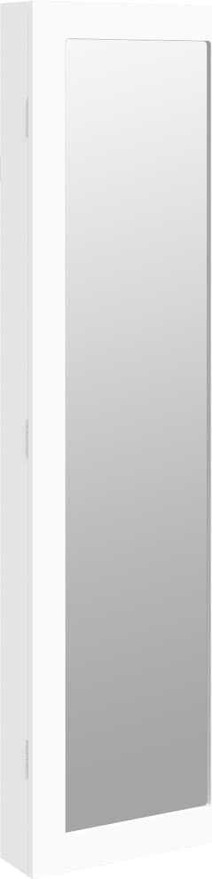 vidaXL Nástenná šperkovnica so zrkadlom biela | Kaufland.sk