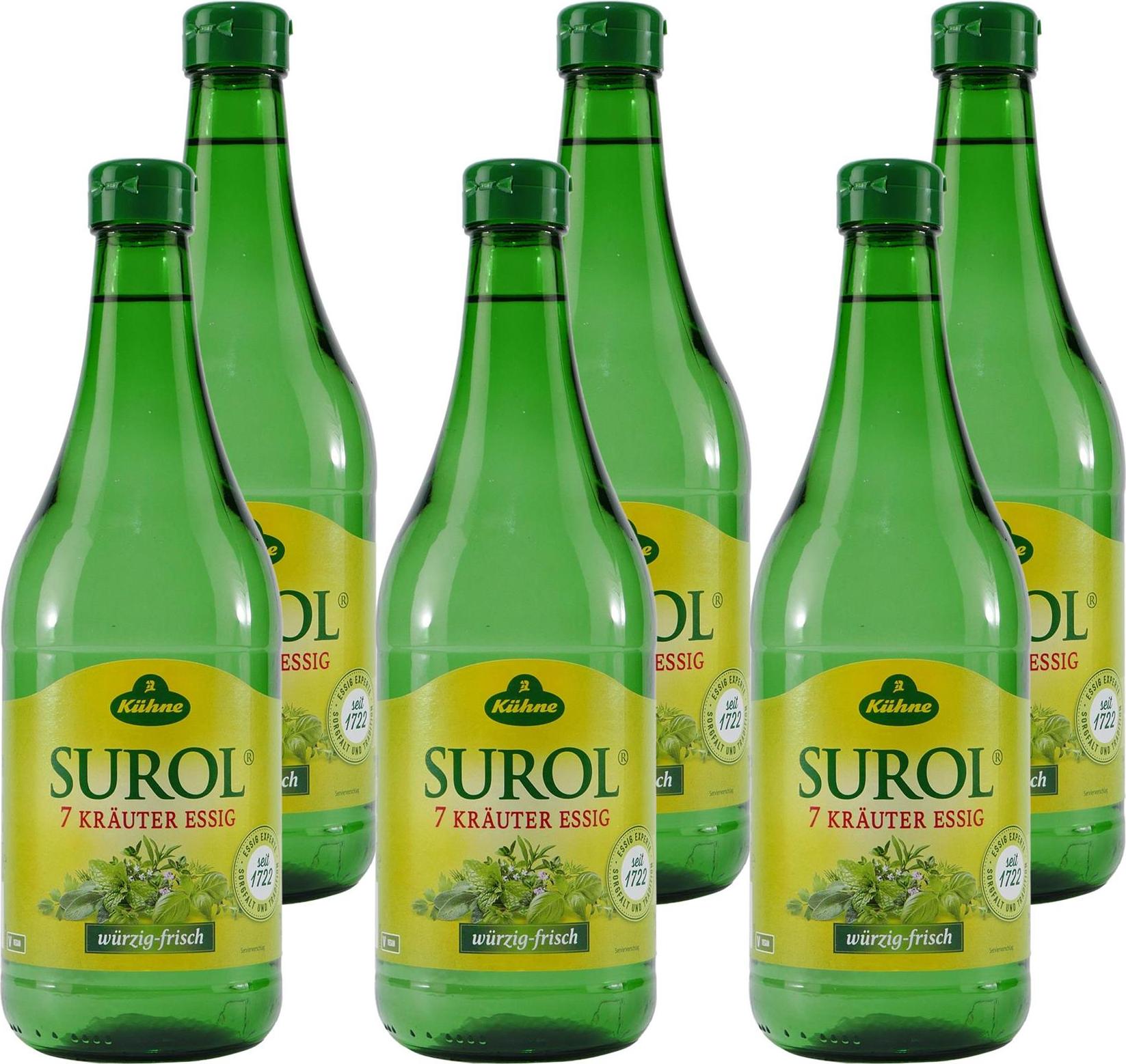 Kühne Surol 7 Kräuter Essig (6 x 0,75L) Fruchtessige