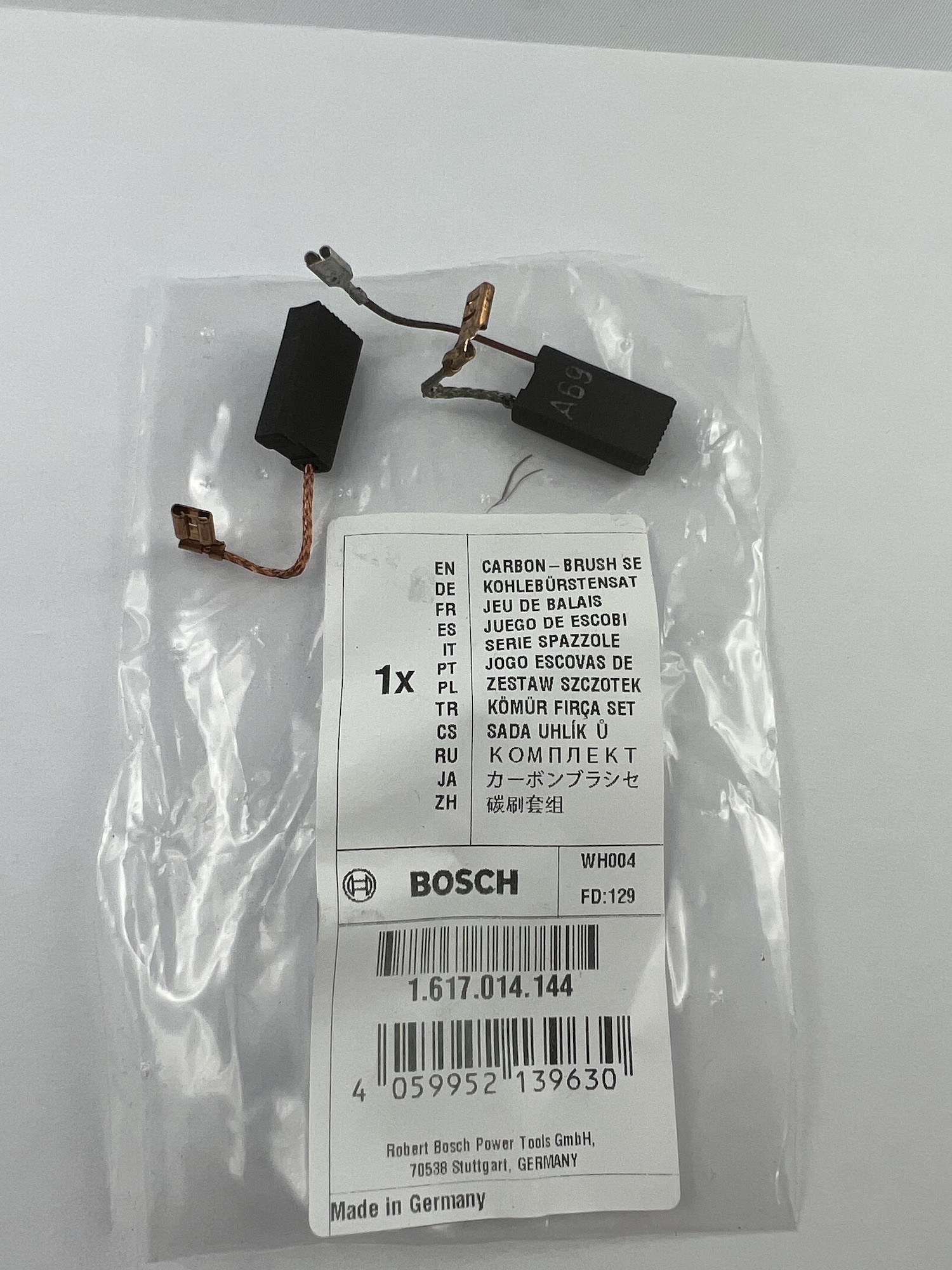 Originální uhlíkové kartáčky BOSCH 1617014144