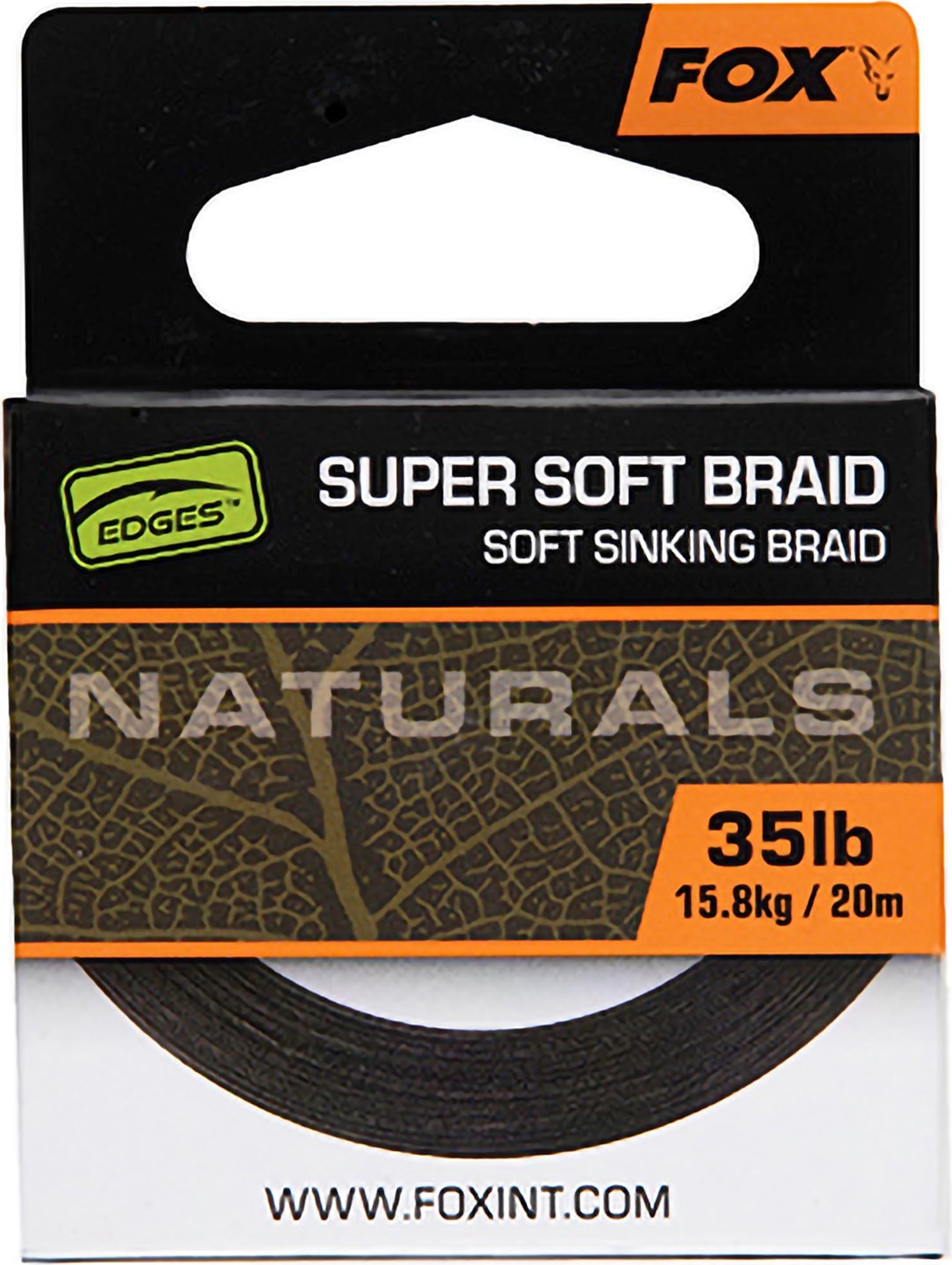 Fox Naturals Super Soft Sinking Braid 35lb 15,8kg 20m