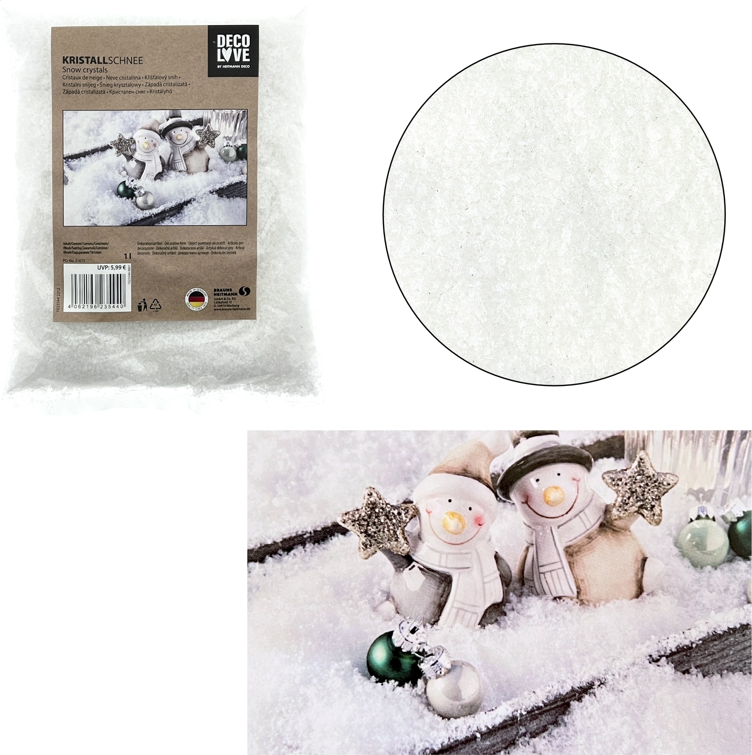 Décoration Neige de cristal - Neige artificielle - Noël - 3
