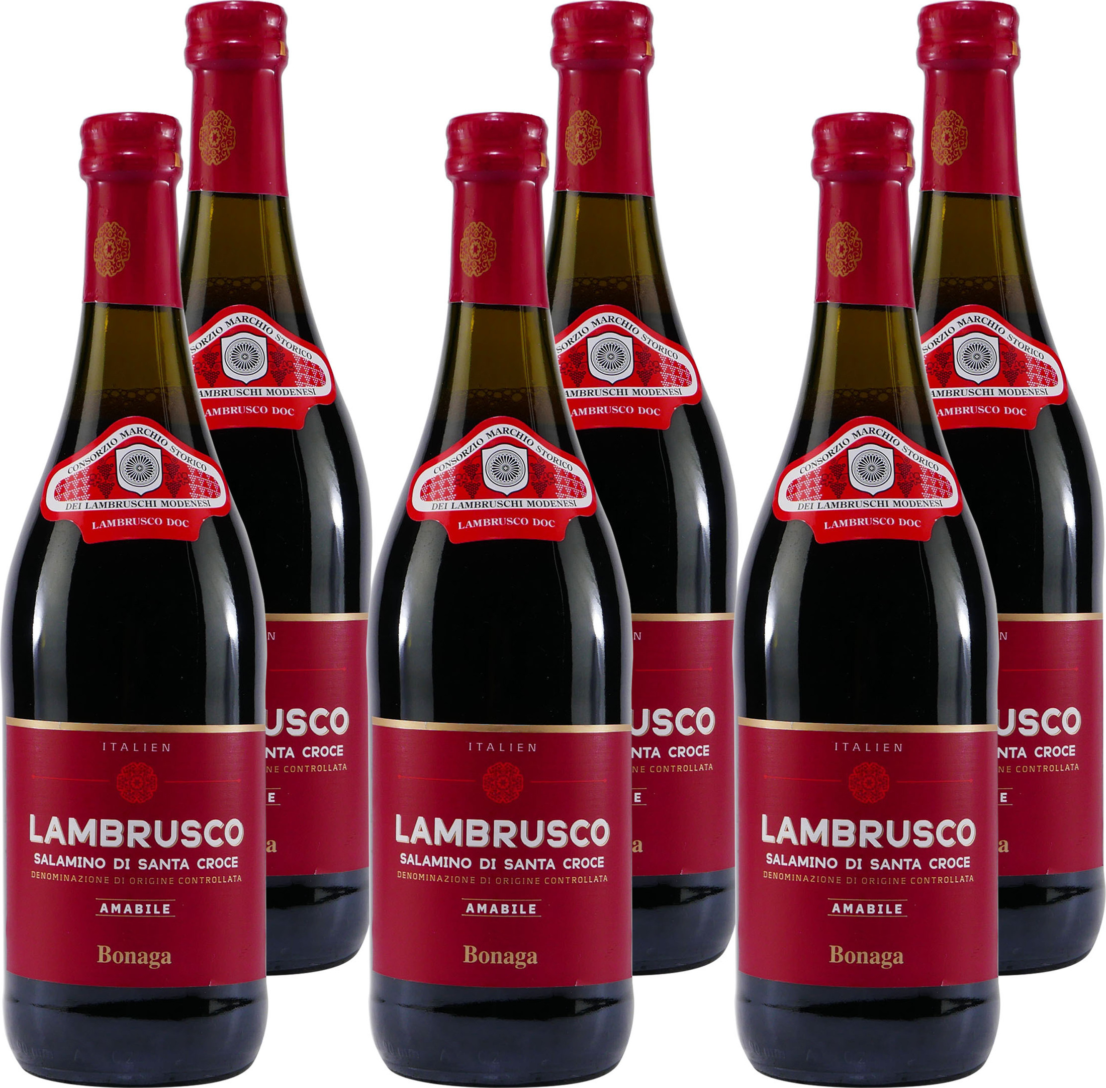 Bonaga Lambrusco DOC -lieblich- (6 x 0,75L) | Kaufland.de