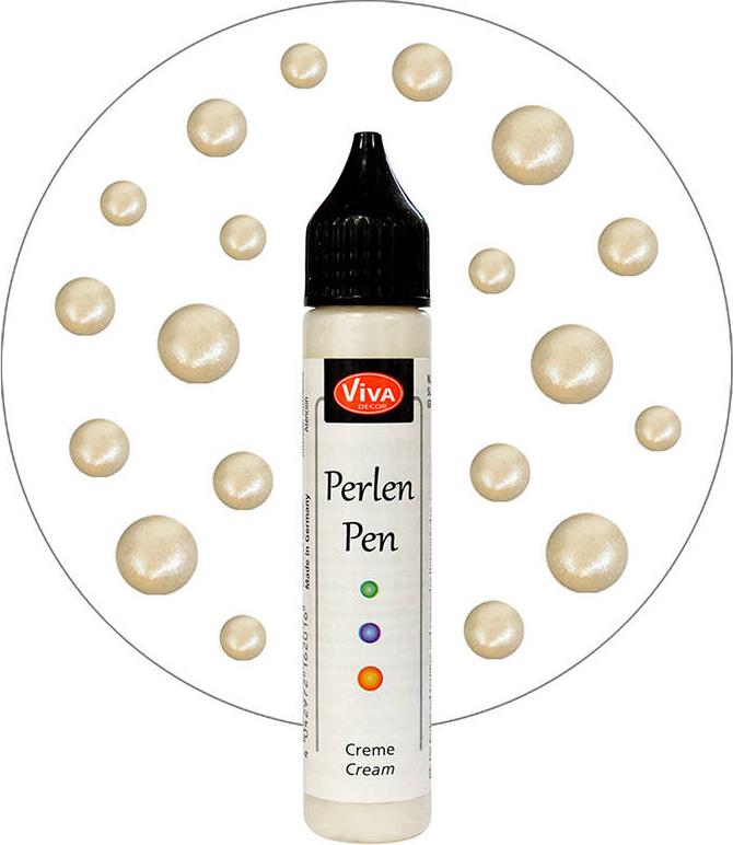 Viva Decor 116210201 ViVA DECOR Perlen Pen, 28 ml, crema