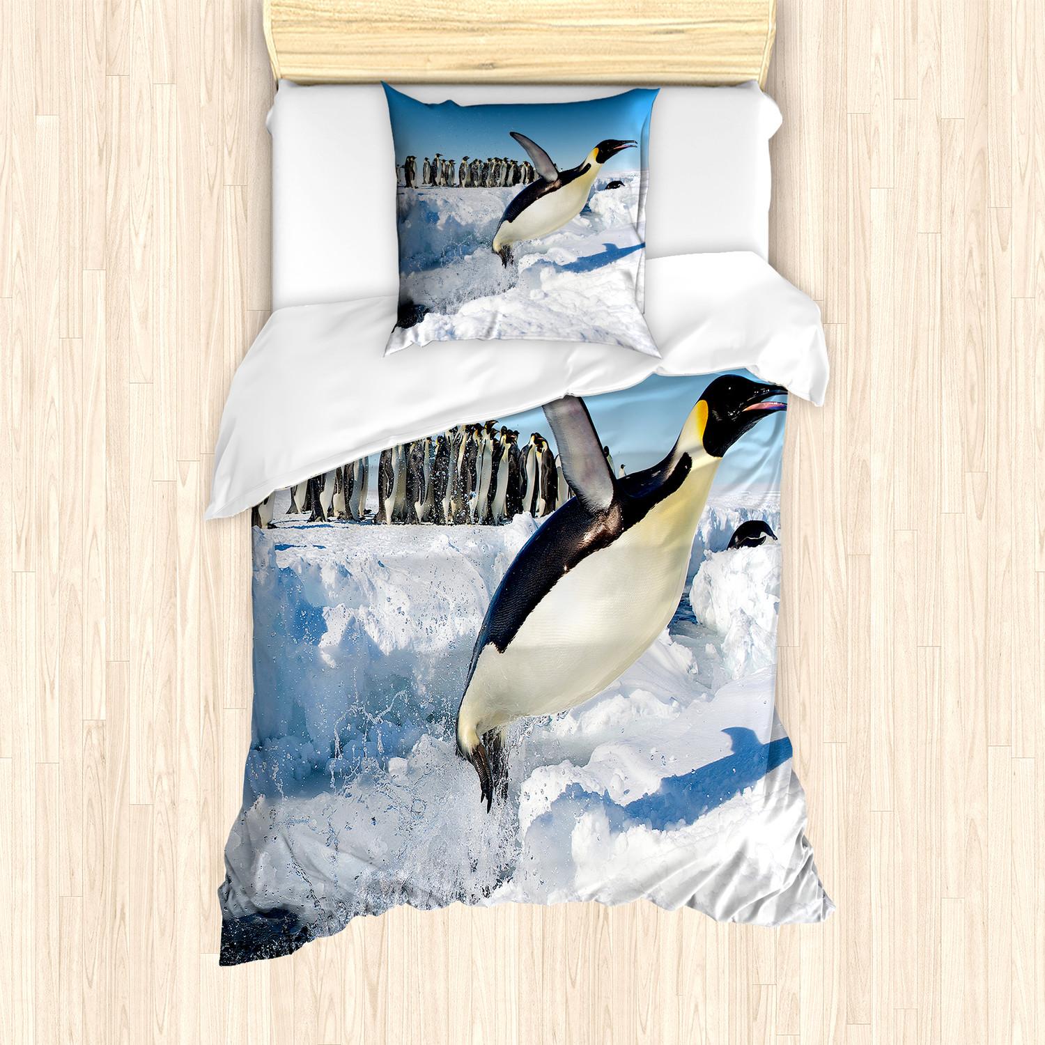 ABAKUHAUS Set copripiumino Pinguini, Pinguini Pole Wildlife