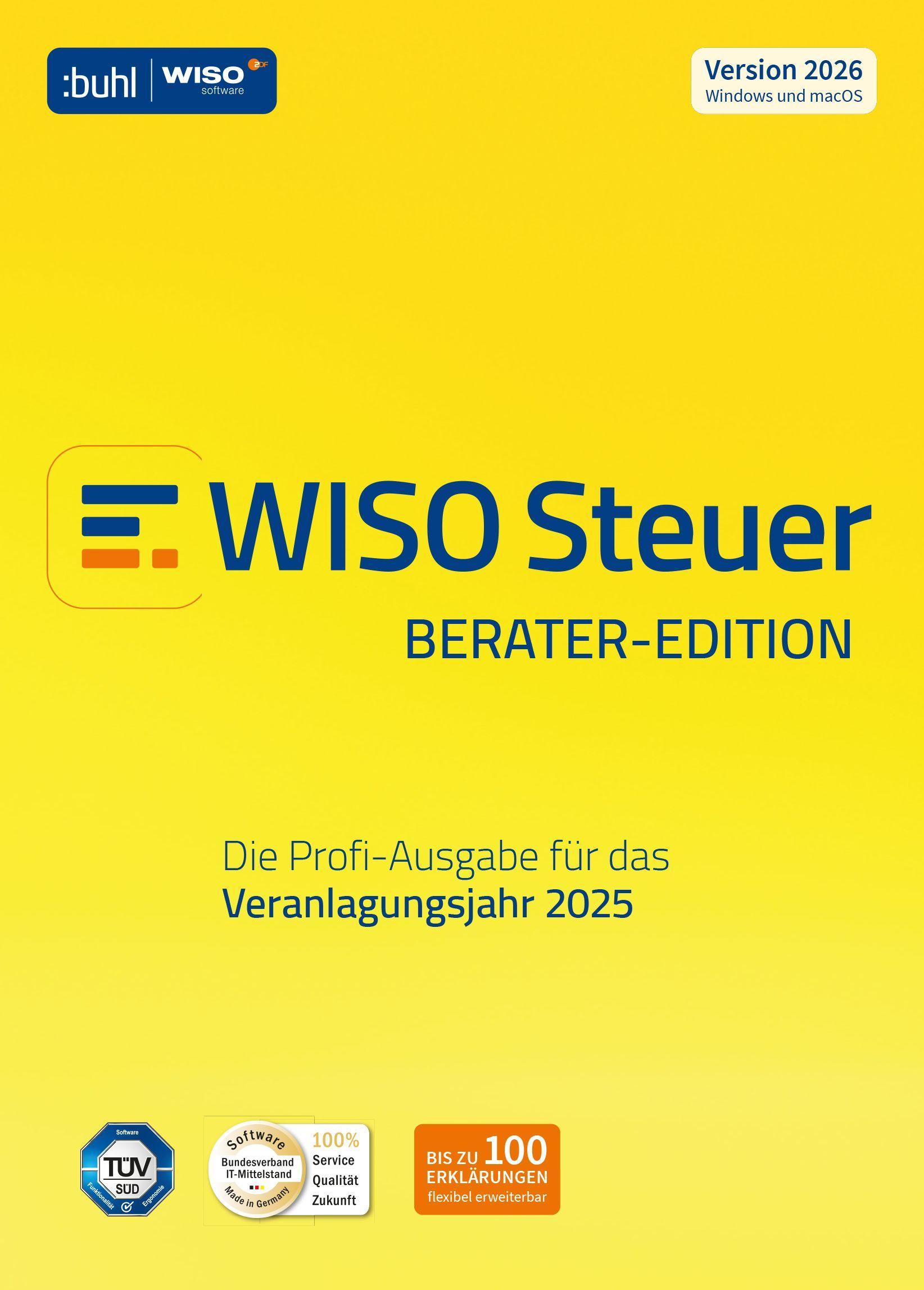 WISO Steuer 2026 Berater Steuer- & Finanzsoftware