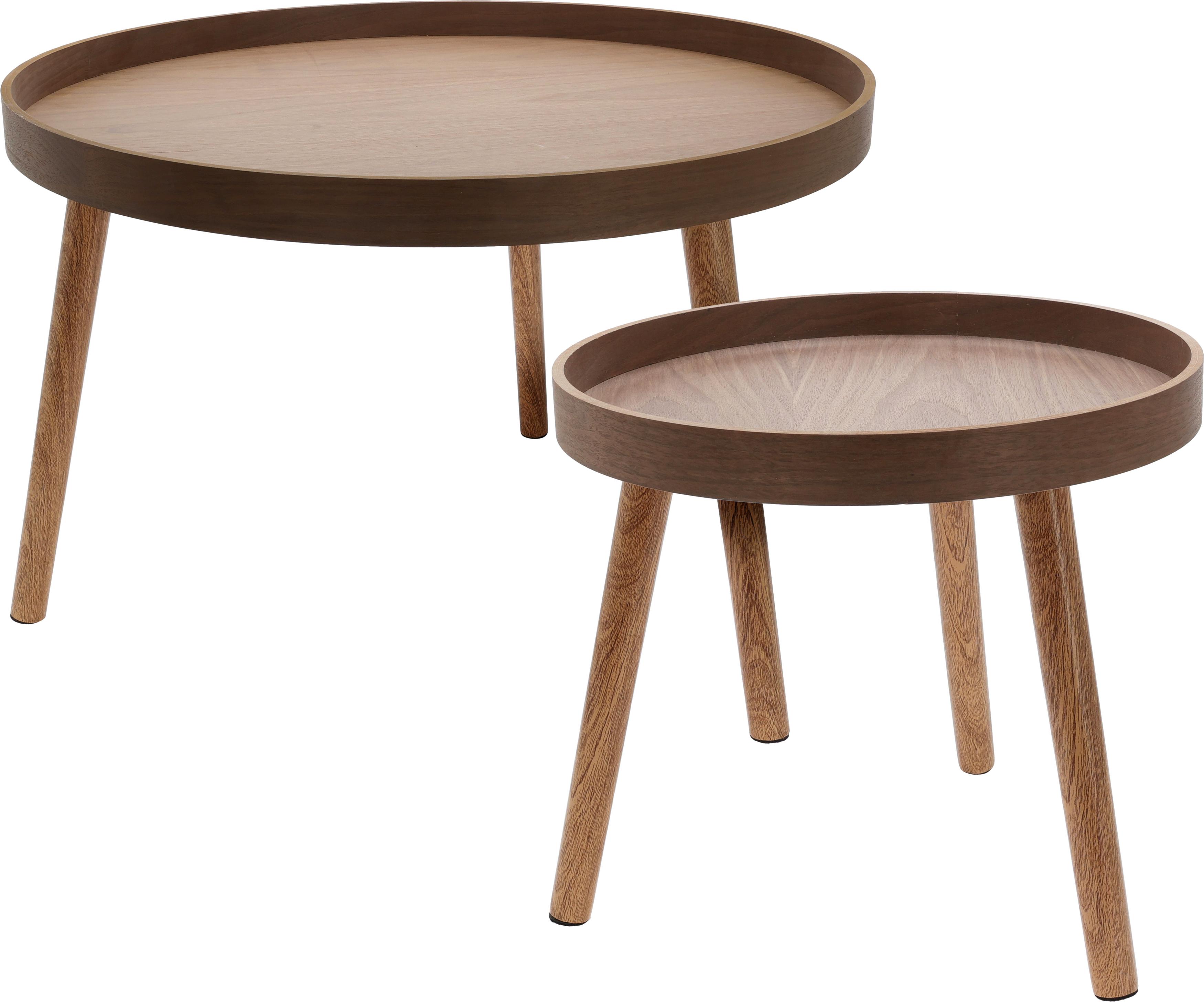 2er-Set Tische Home&Styling Collection, MDF, 60x40 cm,