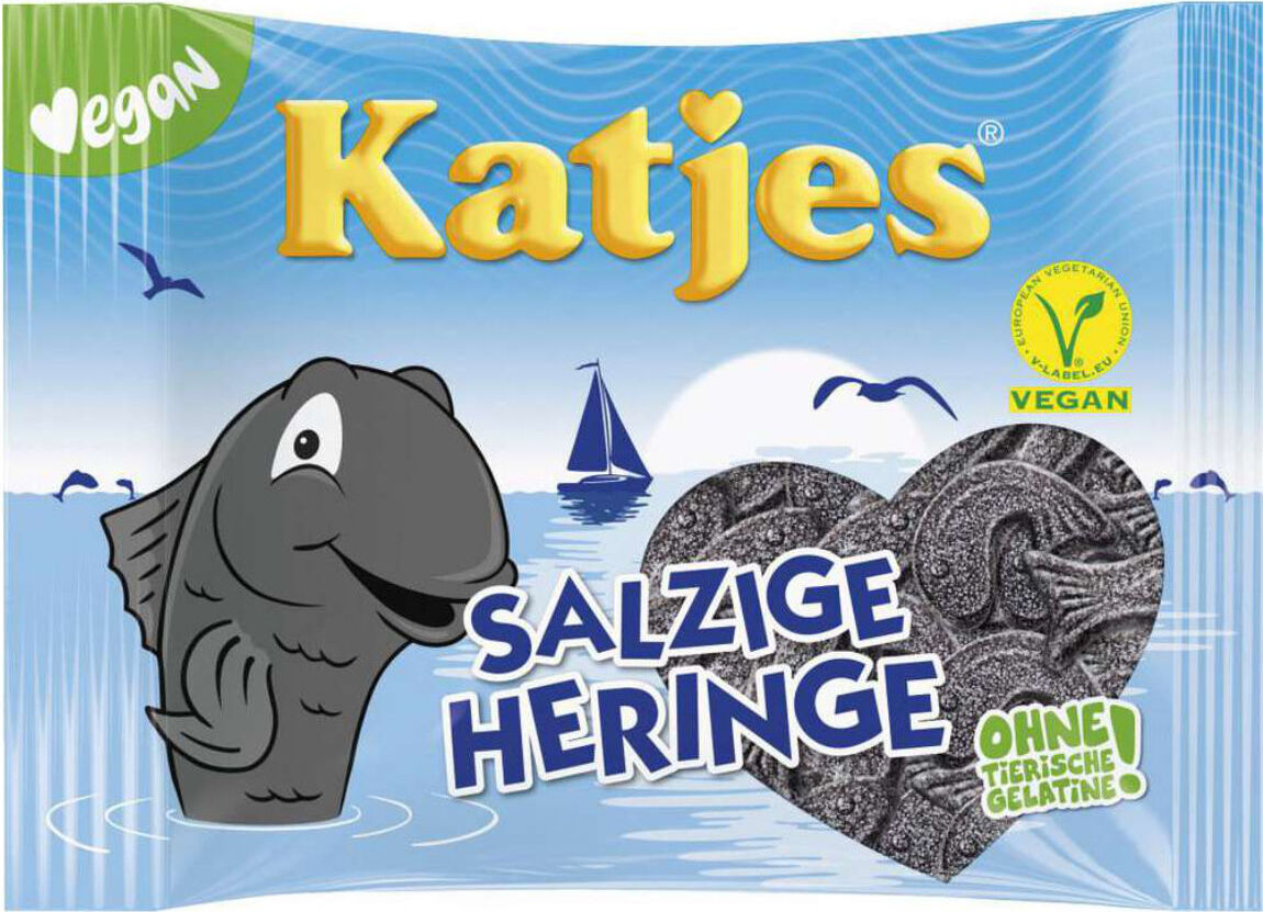 Katjes Harengs salés sucrés au sel de salmiac Vegan 175g