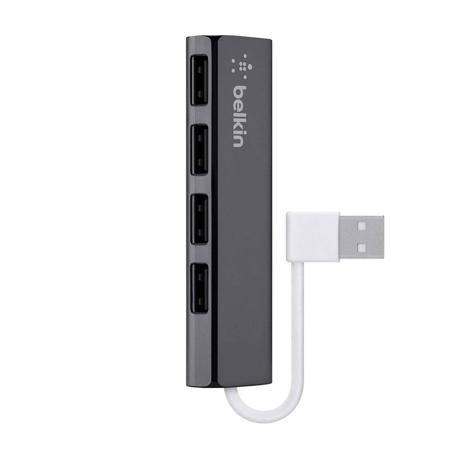 Belkin Ultra-Slim Travel - Hub - 4 x USB 2.0 - Ordinateur