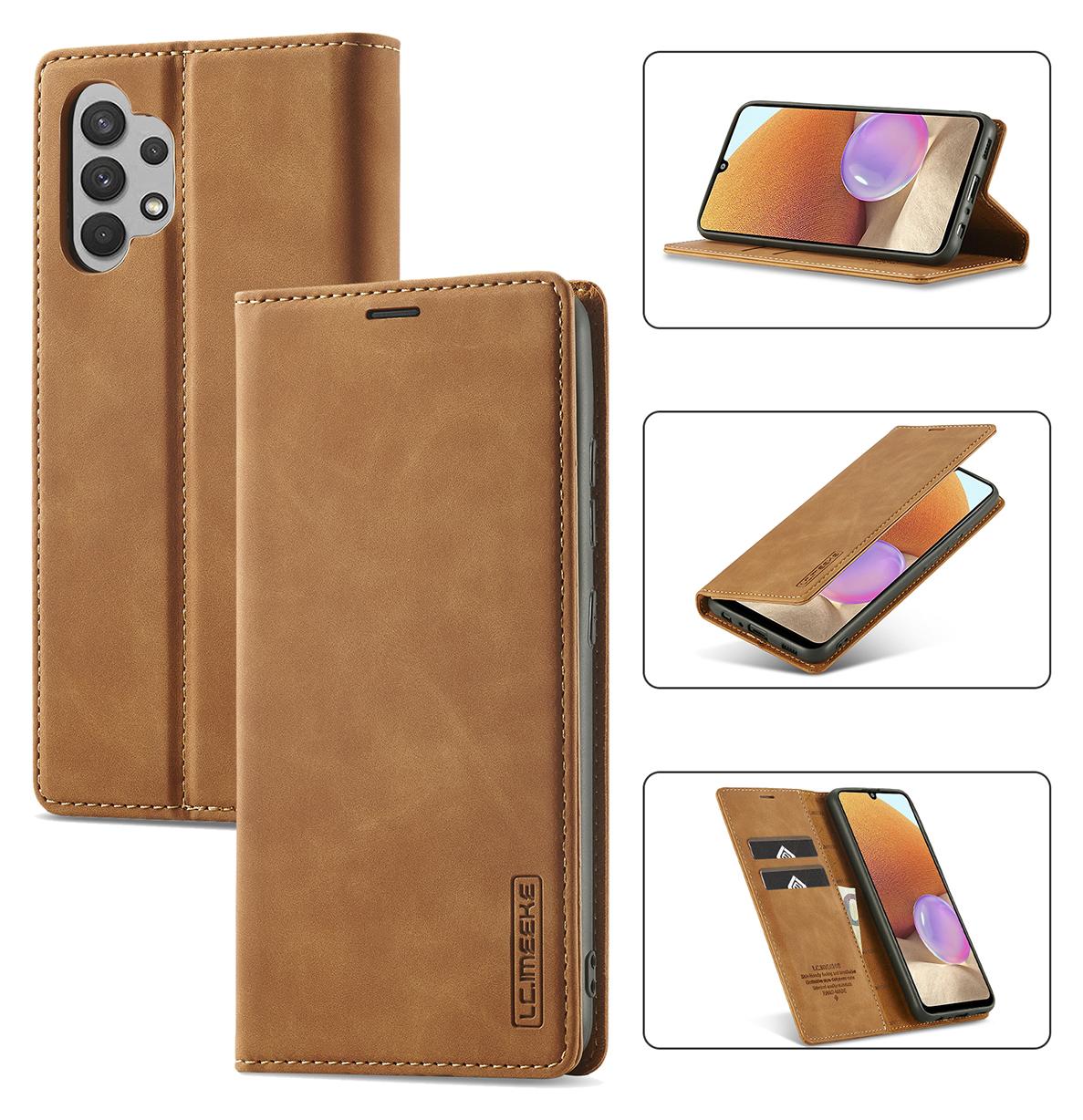 Galaxy A32 5G Etui en cuir avec fonction stand et