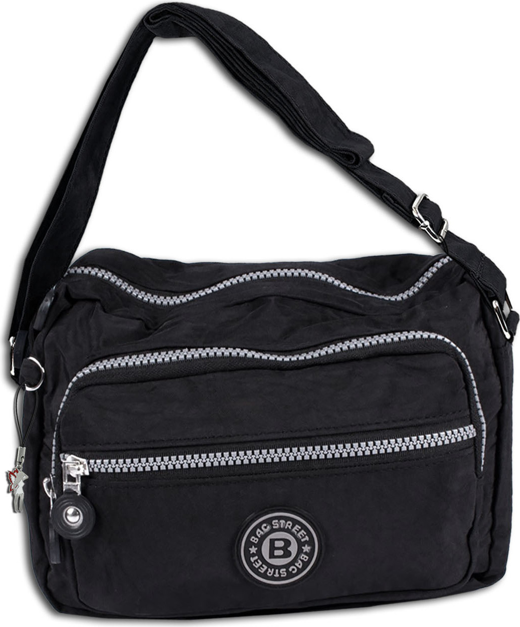 Bag Street Sac à main pour femme Crinkle Nylon noir OTJ227S