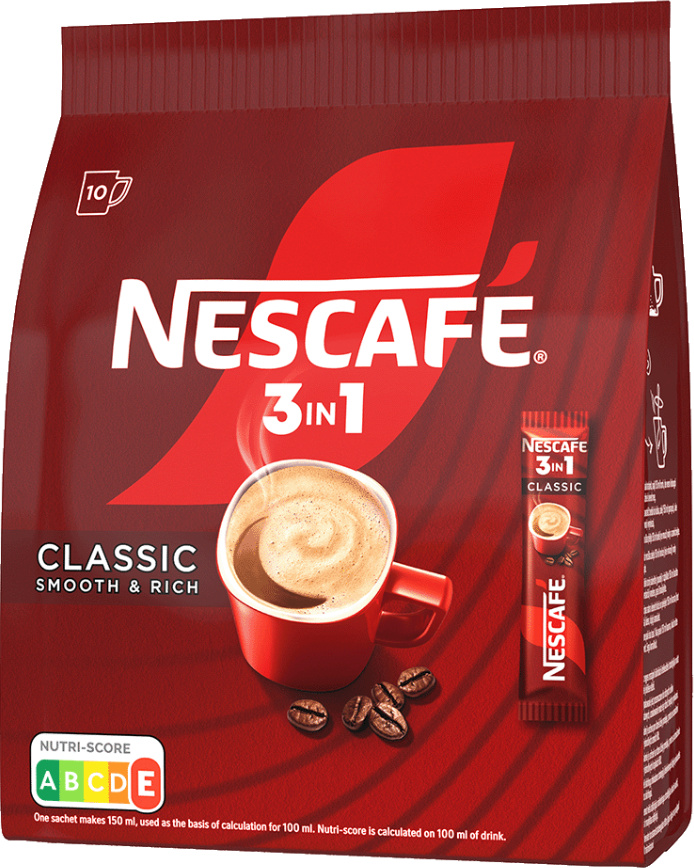 Nescafé 3In1 Classic Instant Coffee Beverage 165 G (10 X