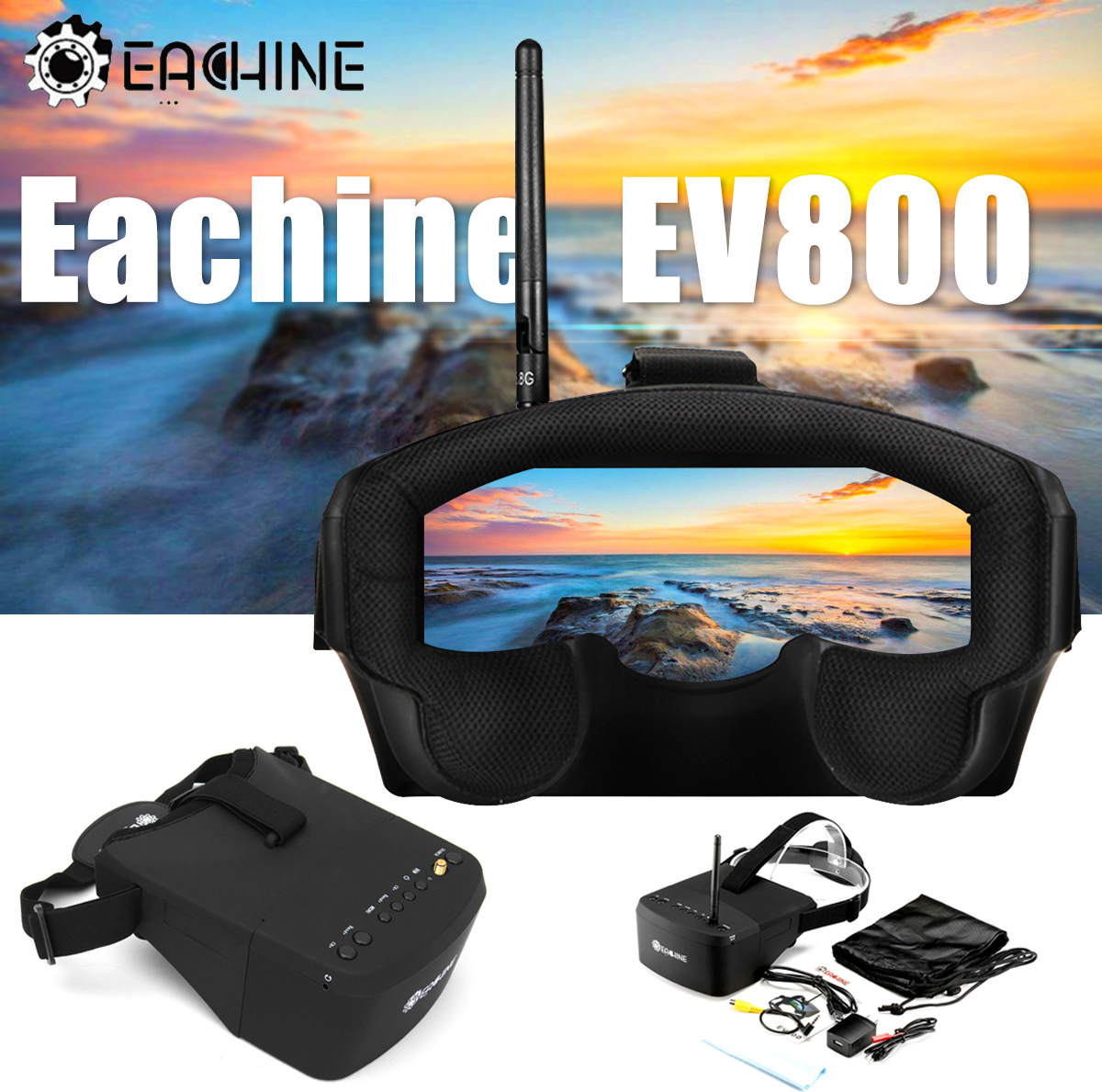Eachine EV800 5 cali 800x480 Gogle FPV 5.8G | Kaufland.pl