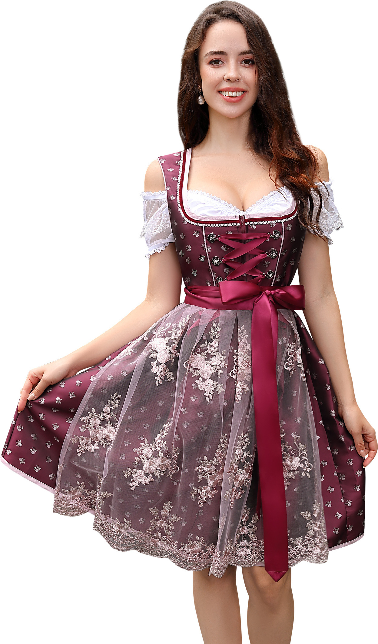 Acekool Dirndl Damen Midi Trachtenkleid 3 | Kaufland.de