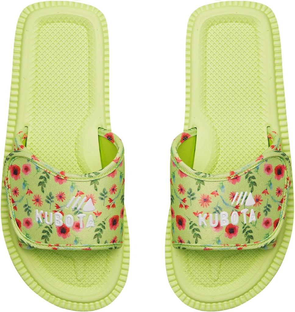 Kubota tongs avec velcro et motifs floraux mules sandales
