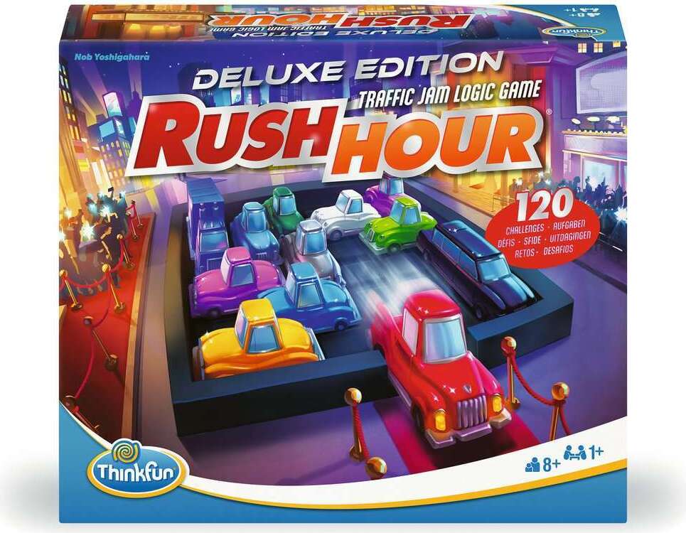 ThinkFun Rush Hour Deluxe, Gra planszowa, Logiczny, 8