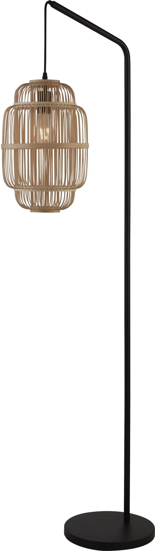 x Java Floor Lamp - Black with Bamboo Frame | Kaufland.sk