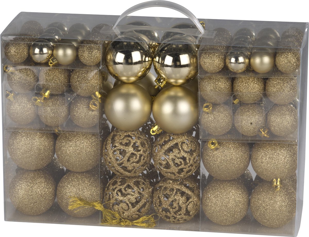 Christmas Gifts Set de boules de Noël or - 100 boules de
