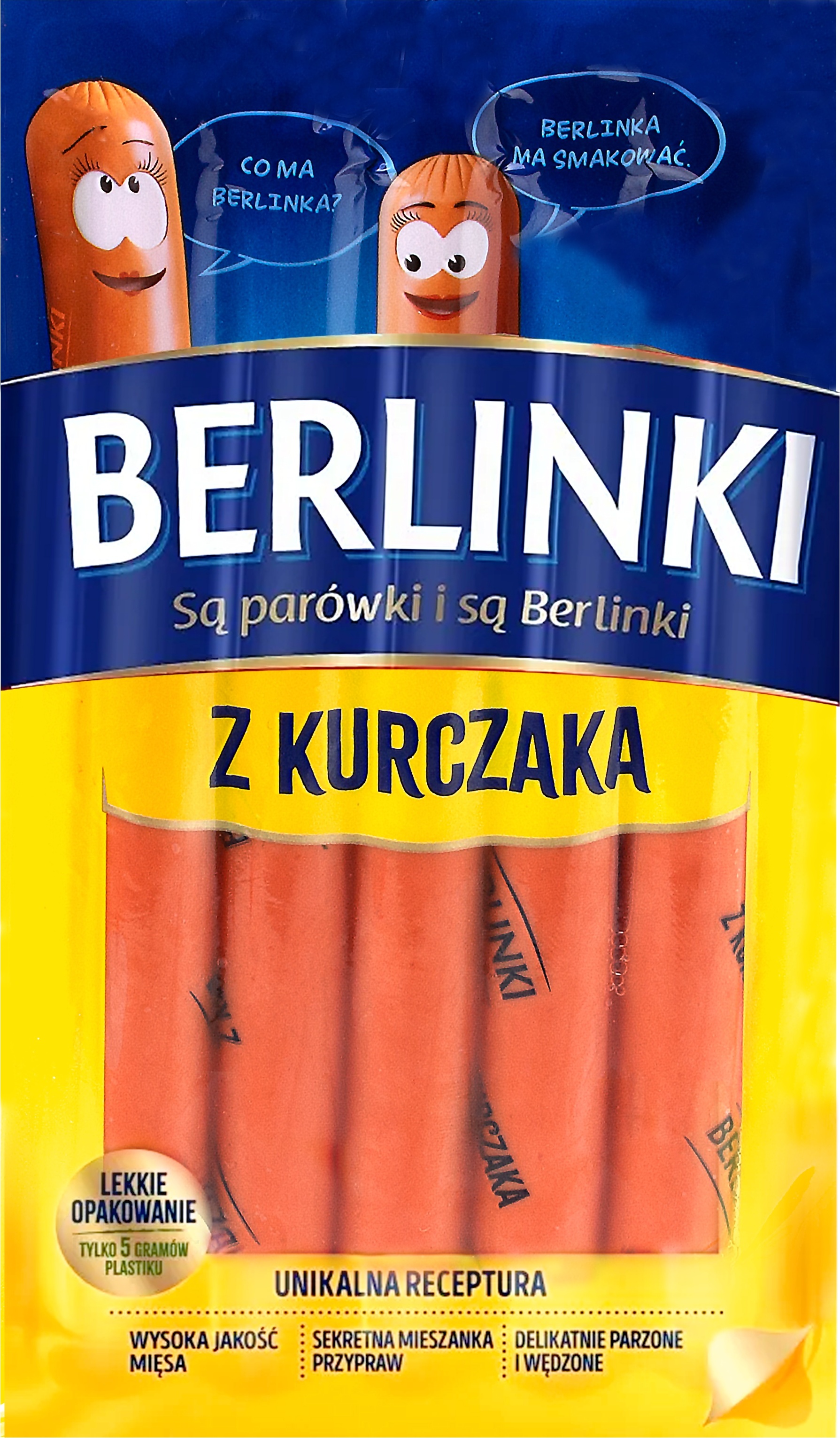 Parówki Berlinki z kurczaka 250g I Parówki wiedeńskie