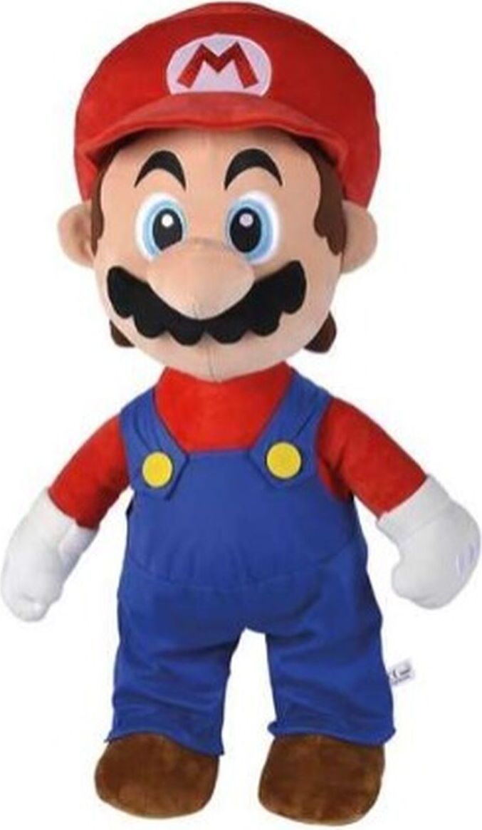 Peluche Super Mario Mario Bleu Rouge 70 cm