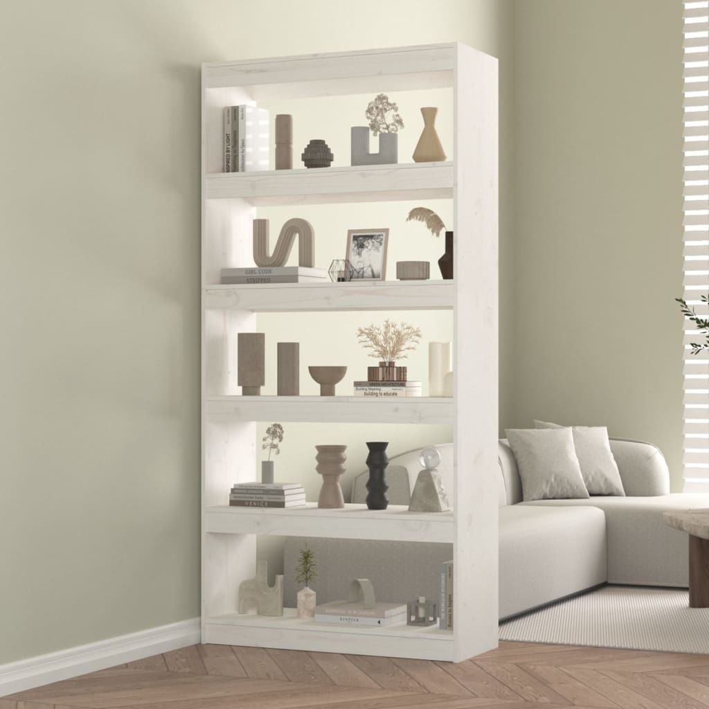 vidaXL Regál na knihy / Room Divider White | Kaufland.sk