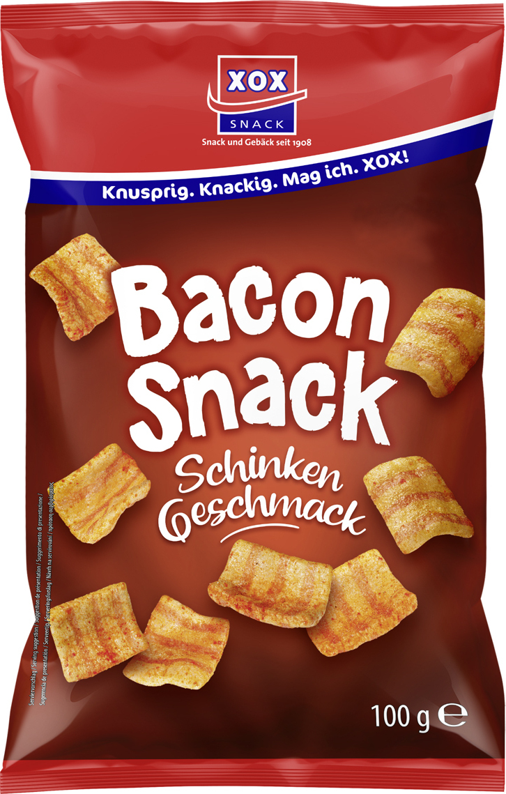 XOX Bacon Snack salato e croccante con una nota affumicata