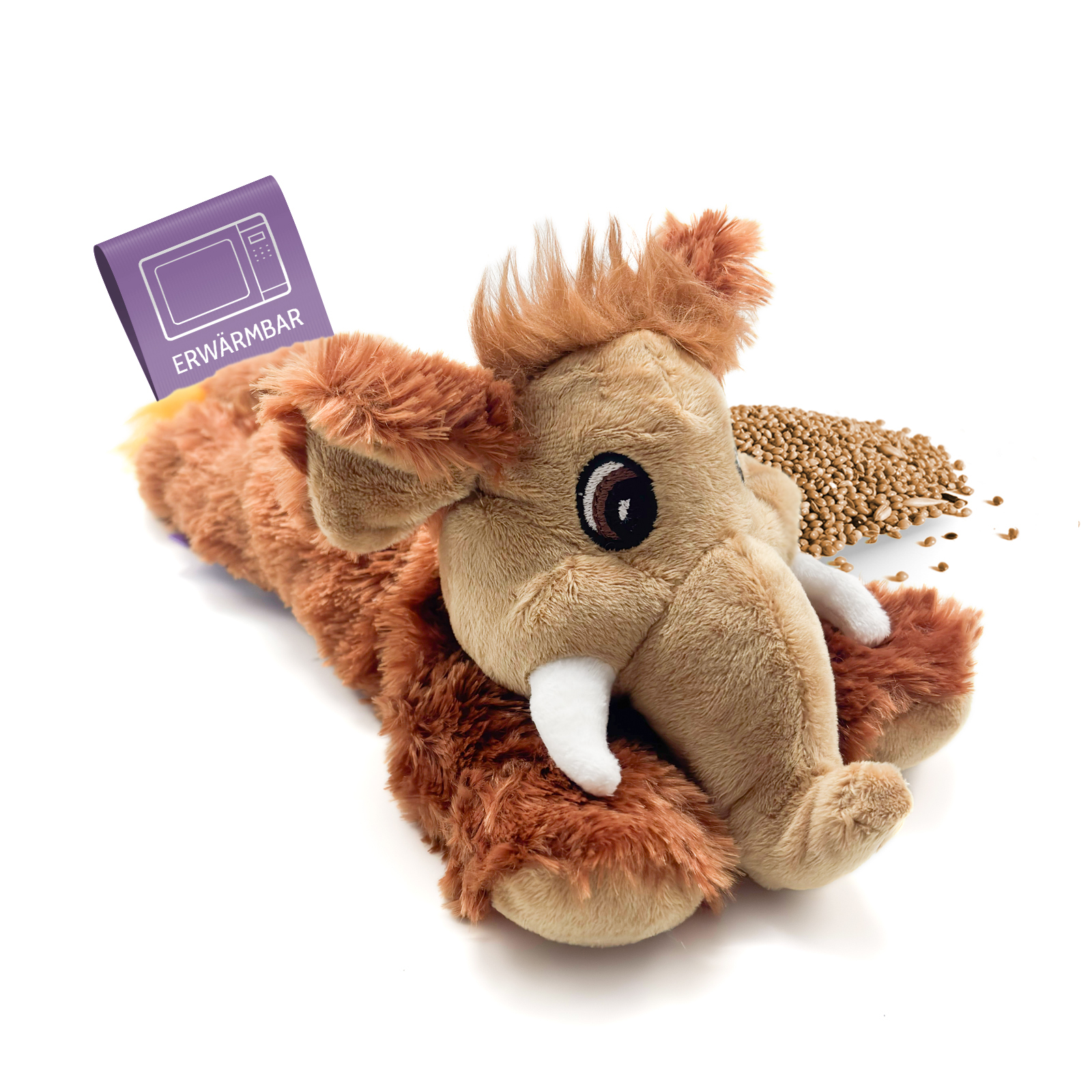 Habibi Plush Classic animal chauffant mammouth doudou