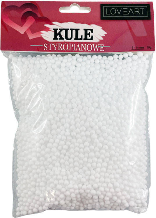 BILLES DE STYROPORE Billes de polystyrène 4-6mm - 10g