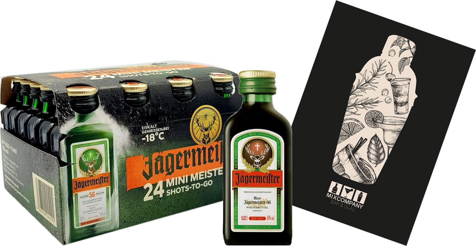 Jägermeister 24x 0,02L (35% vol) Mini Meister Shots to Go