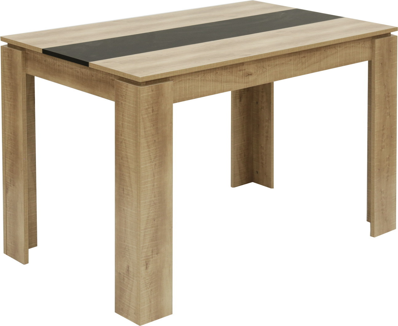 H.J WeDoo Table de cuisine moderne aspect chêne, Grande