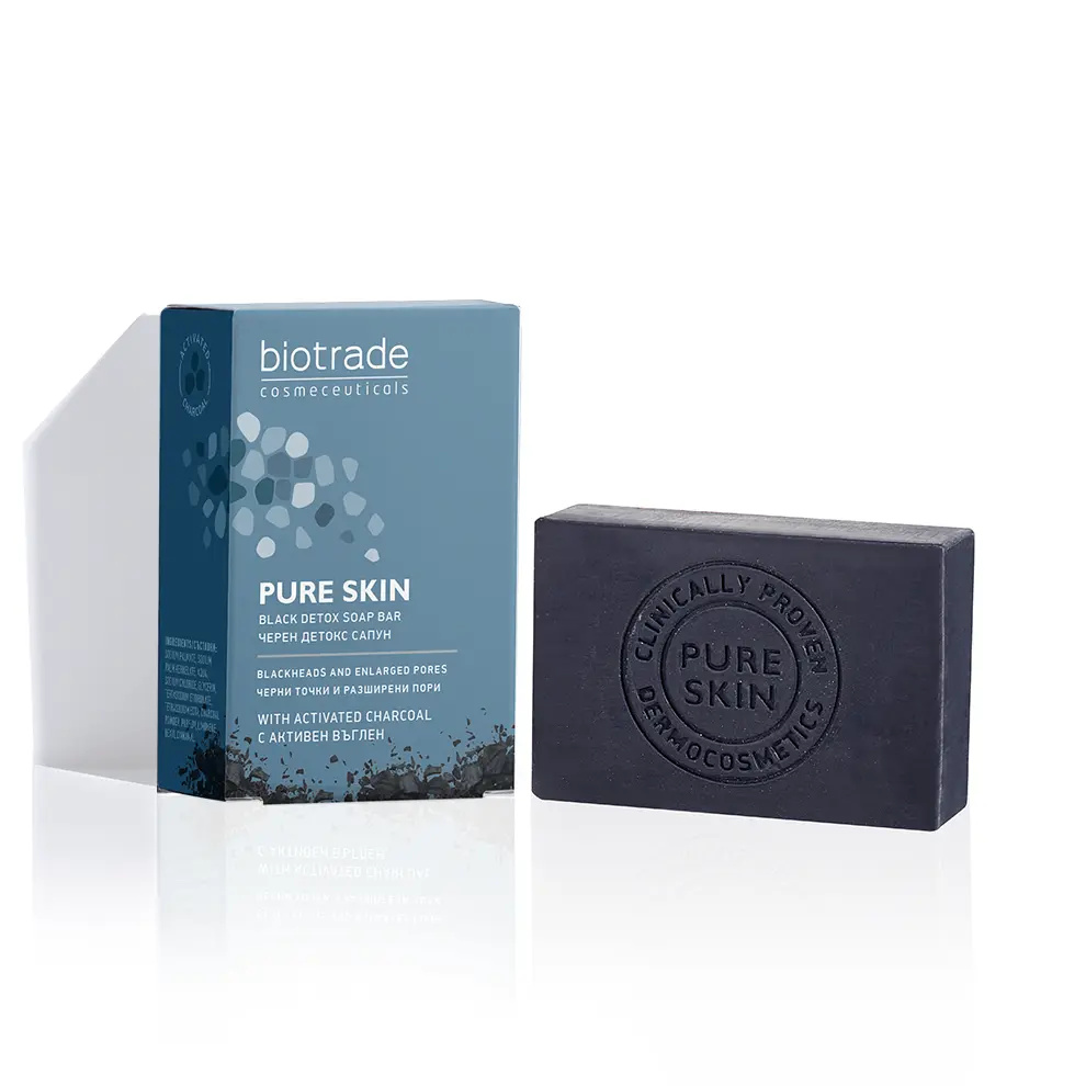 Biotrade Pure Skin Savon noir naturel au charbon actif